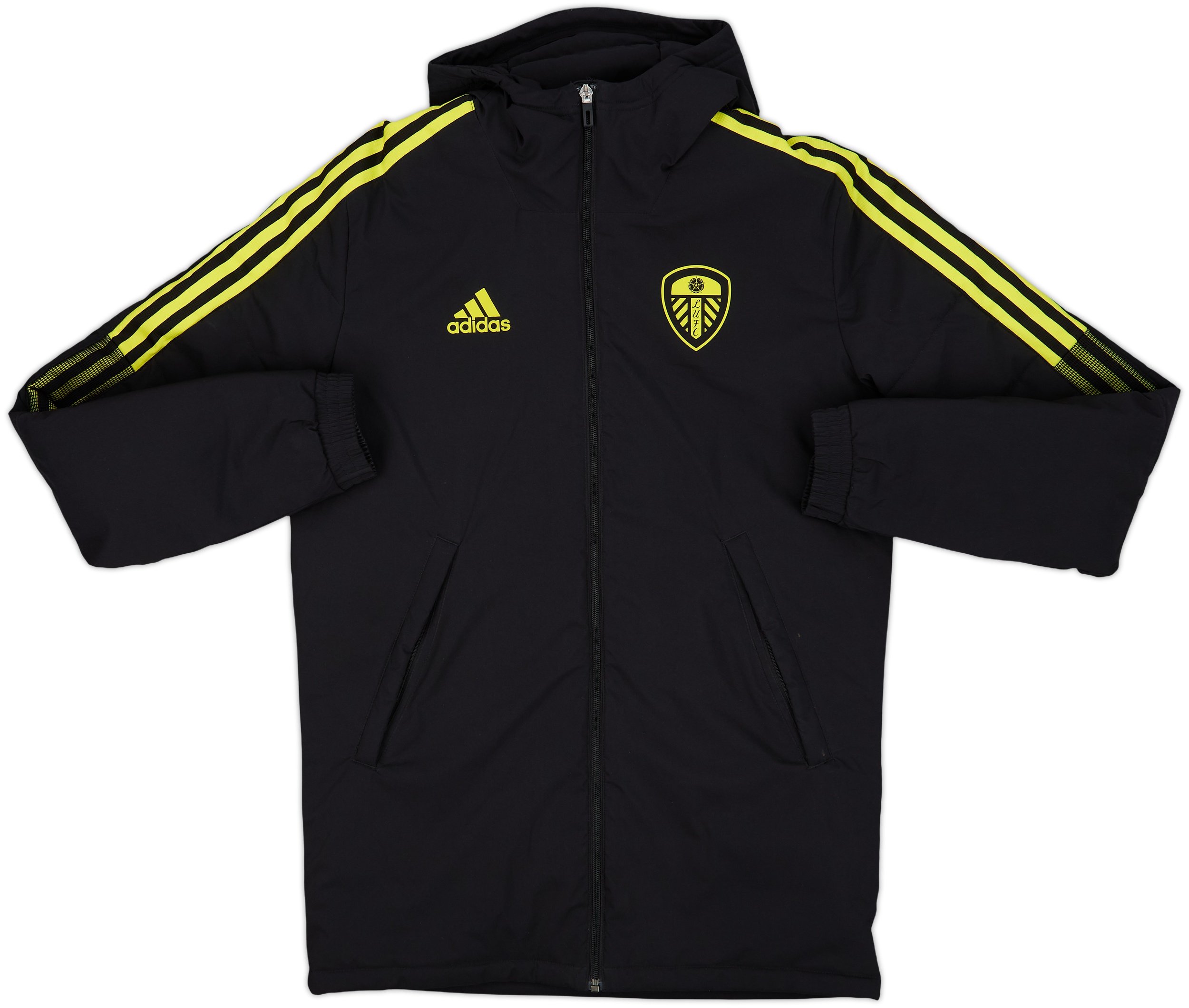 2021-22 Leeds United adidas Padded Bench Coat - 8/10 - (S)
