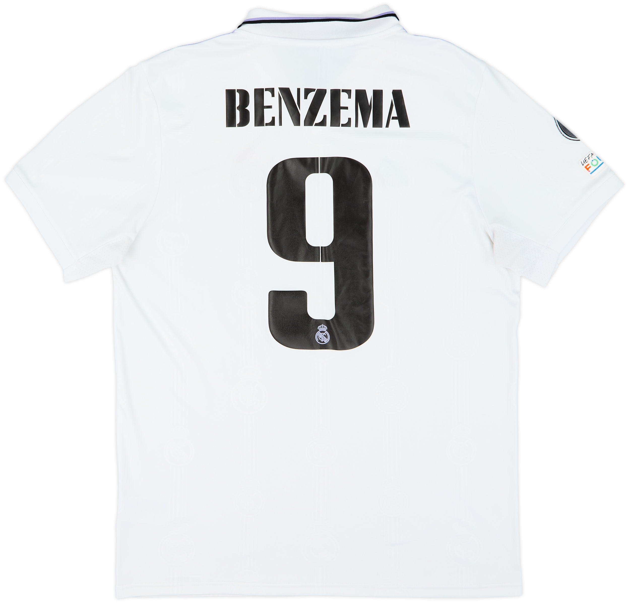 2022-23 Real Madrid Home Shirt Benzema #9 - 8/10 - (L)