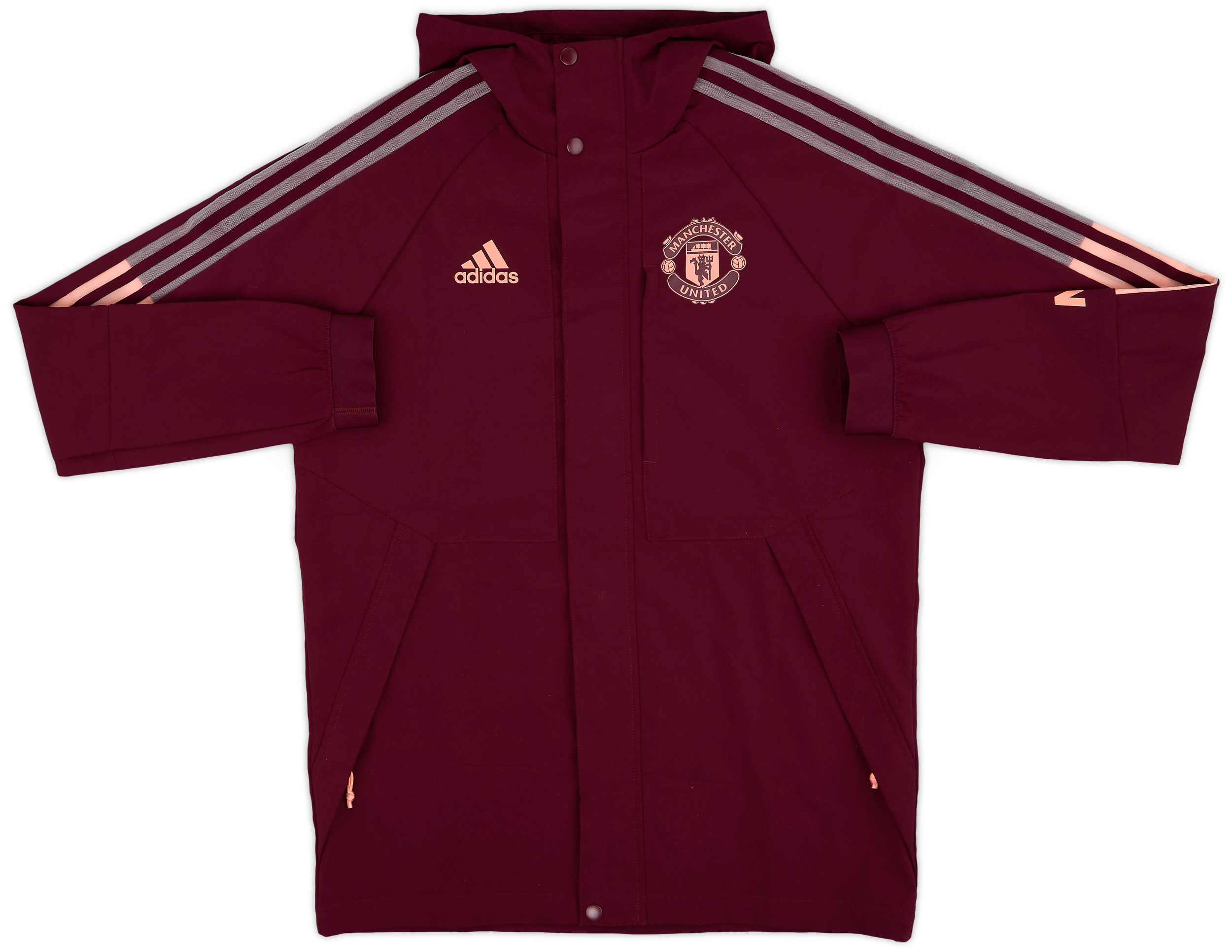 2020-21 Manchester United adidas Hooded Track Jacket - 8/10 - (L)