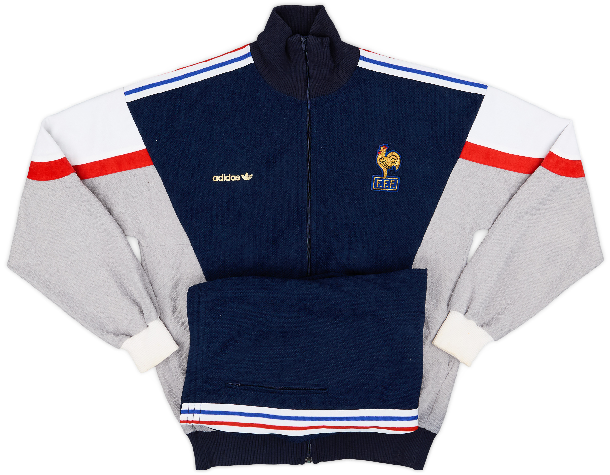 1986-88 France adidas Tracksuit - 8/10 - (M)