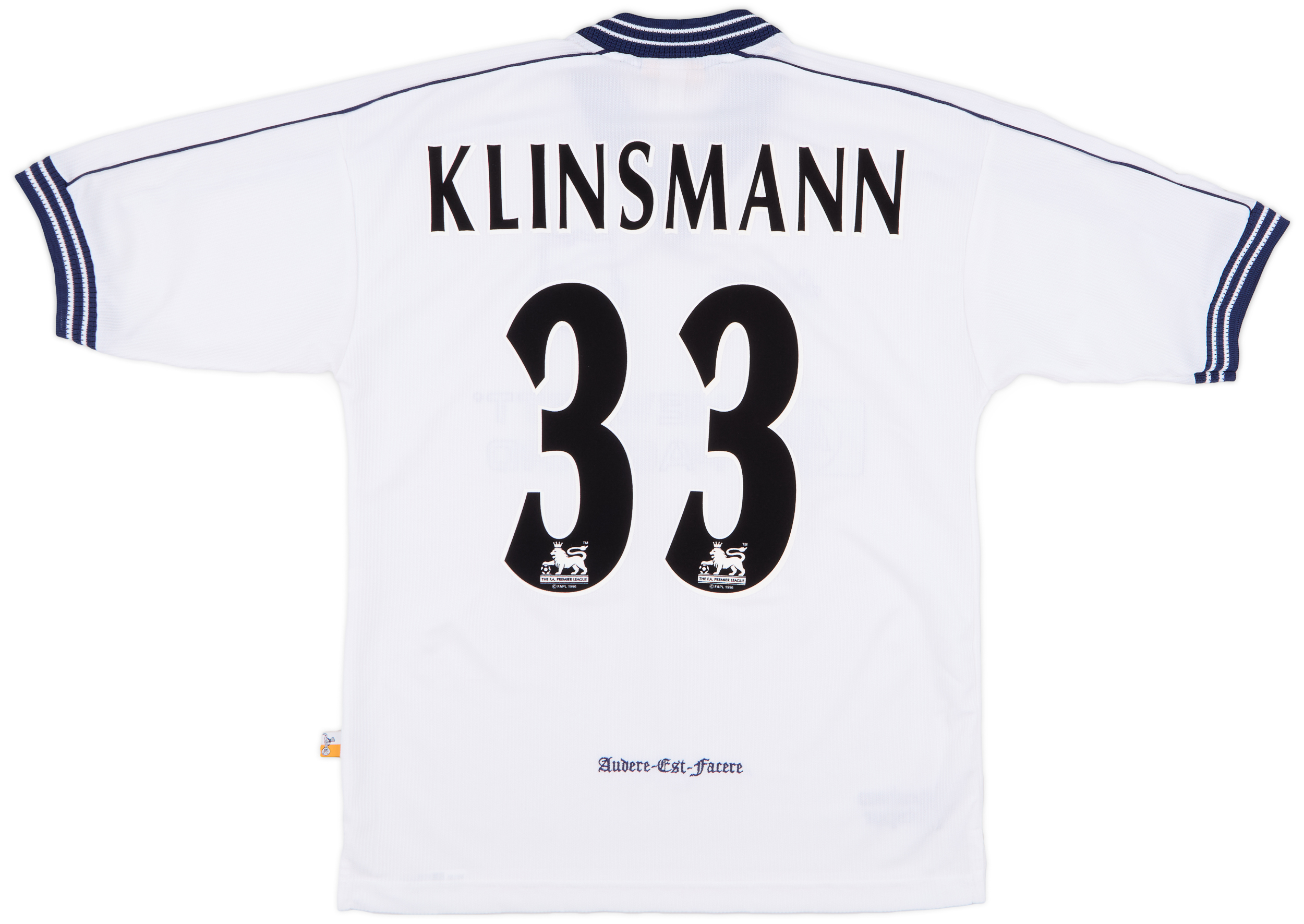 1997-99 Tottenham Home Shirt Klinsmann #33 - 9/10 - (S)