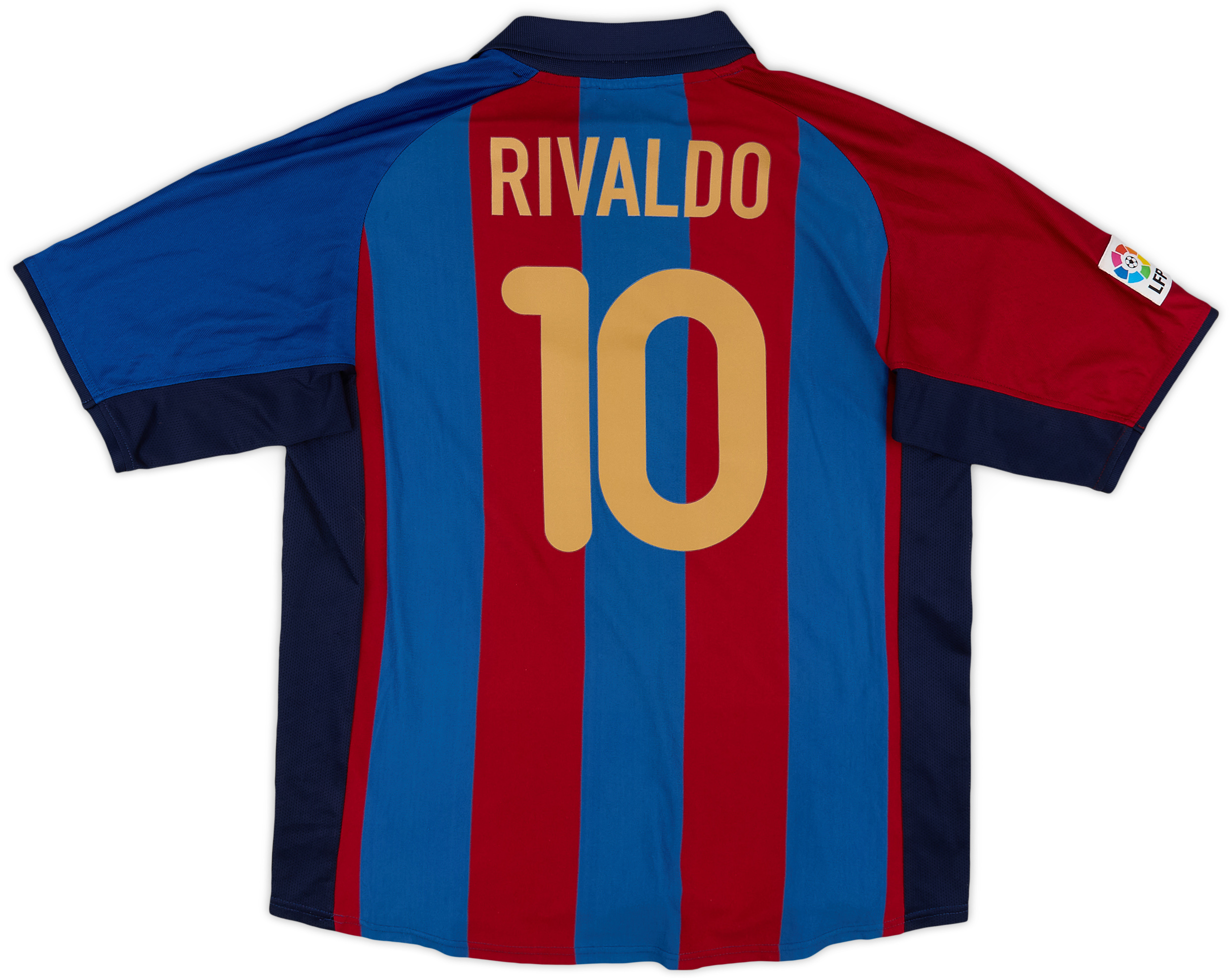 2001-02 Barcelona Home Shirt Rivaldo #10 - 8/10 - (L)