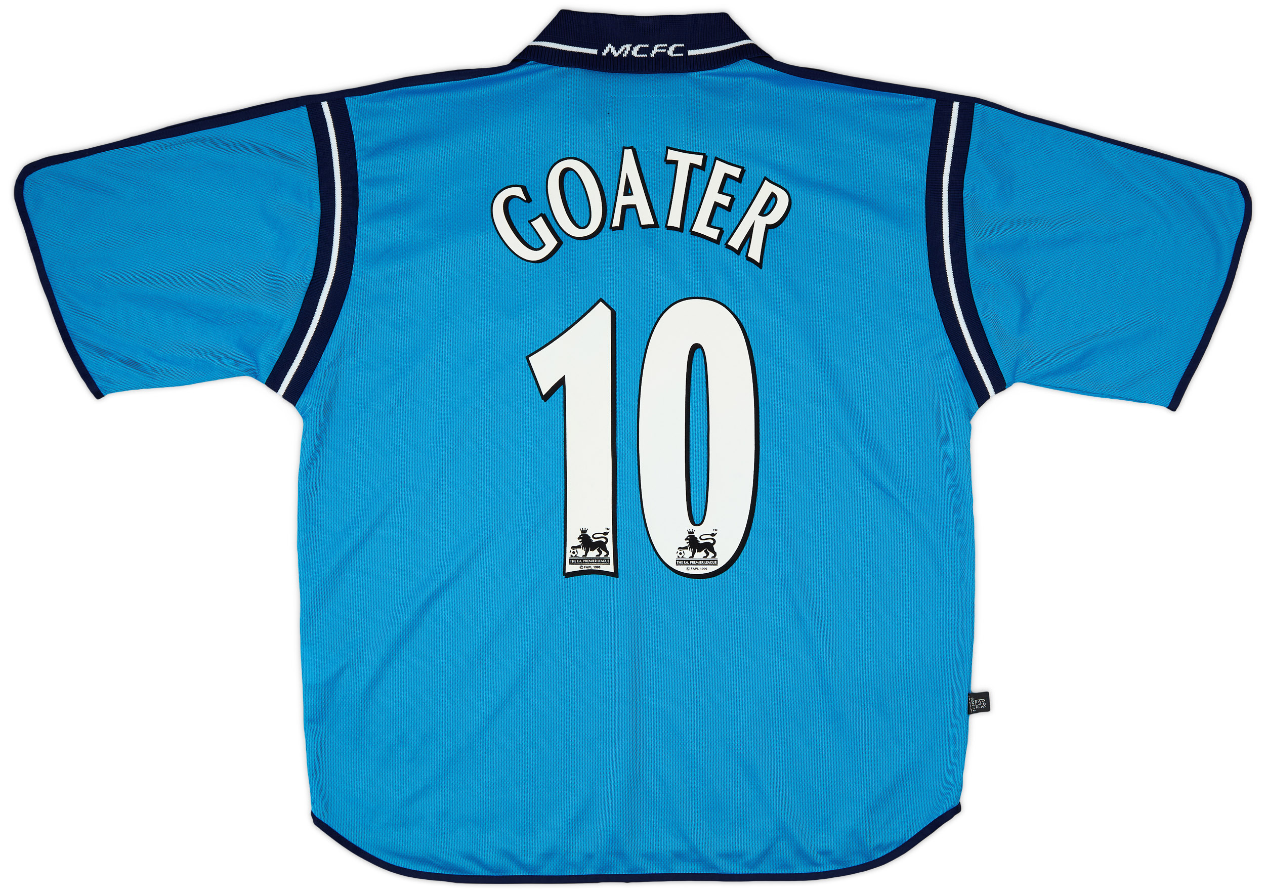2002-03 Manchester City Home Shirt Goater #10 - 9/10 - (L)