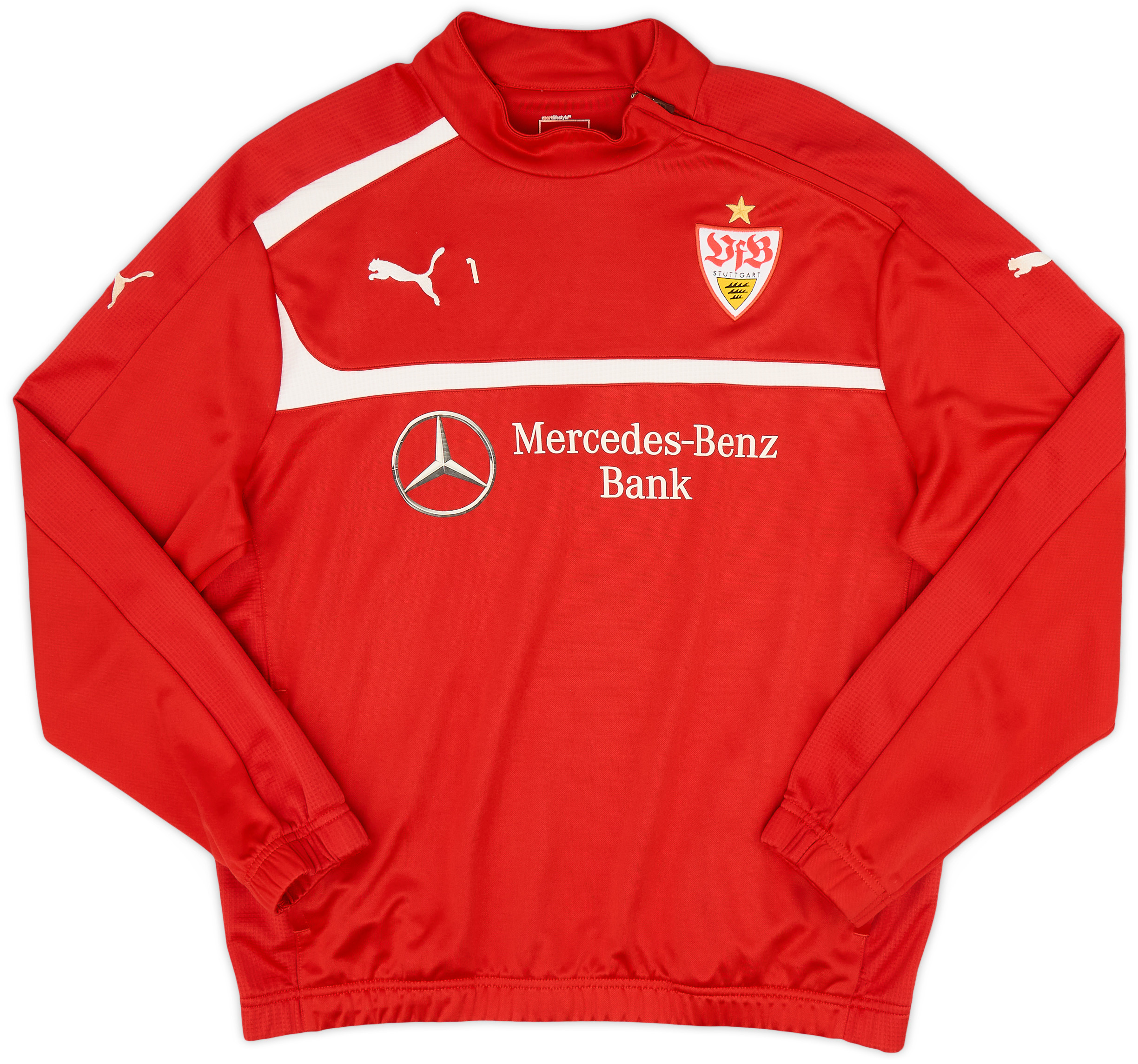 2012-13 Stuttgart Puma Player Issue 1/4 Zip Sweat Top #1 - 7/10 - (L)