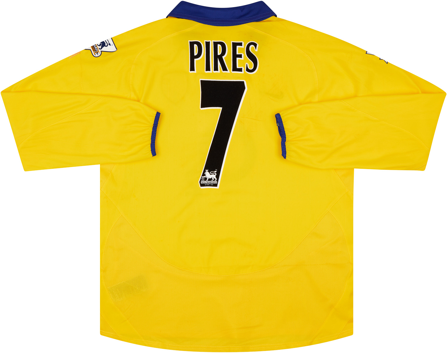 2003-04 Arsenal Match Issue Away L/S Shirt Pires #7