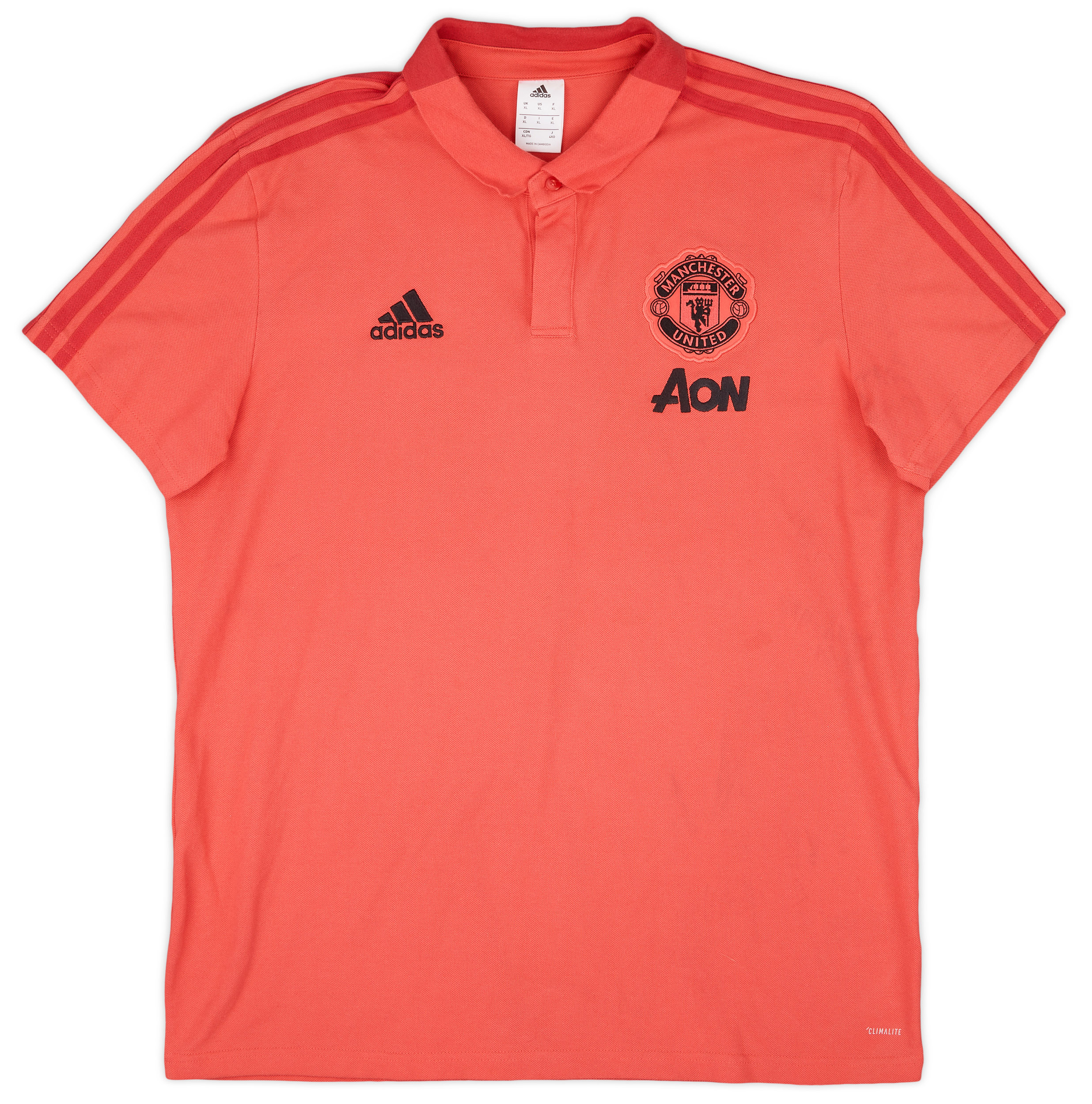 2018-19 Manchester United adidas Polo Shirt - 8/10 - (XL)