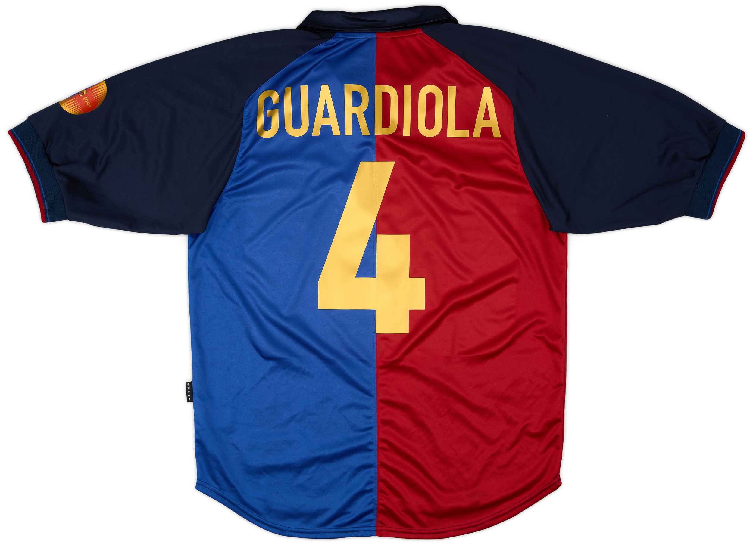 1999-00 Barcelona Centenary Home Shirt Guardiola #4 - 8/10 - (L)