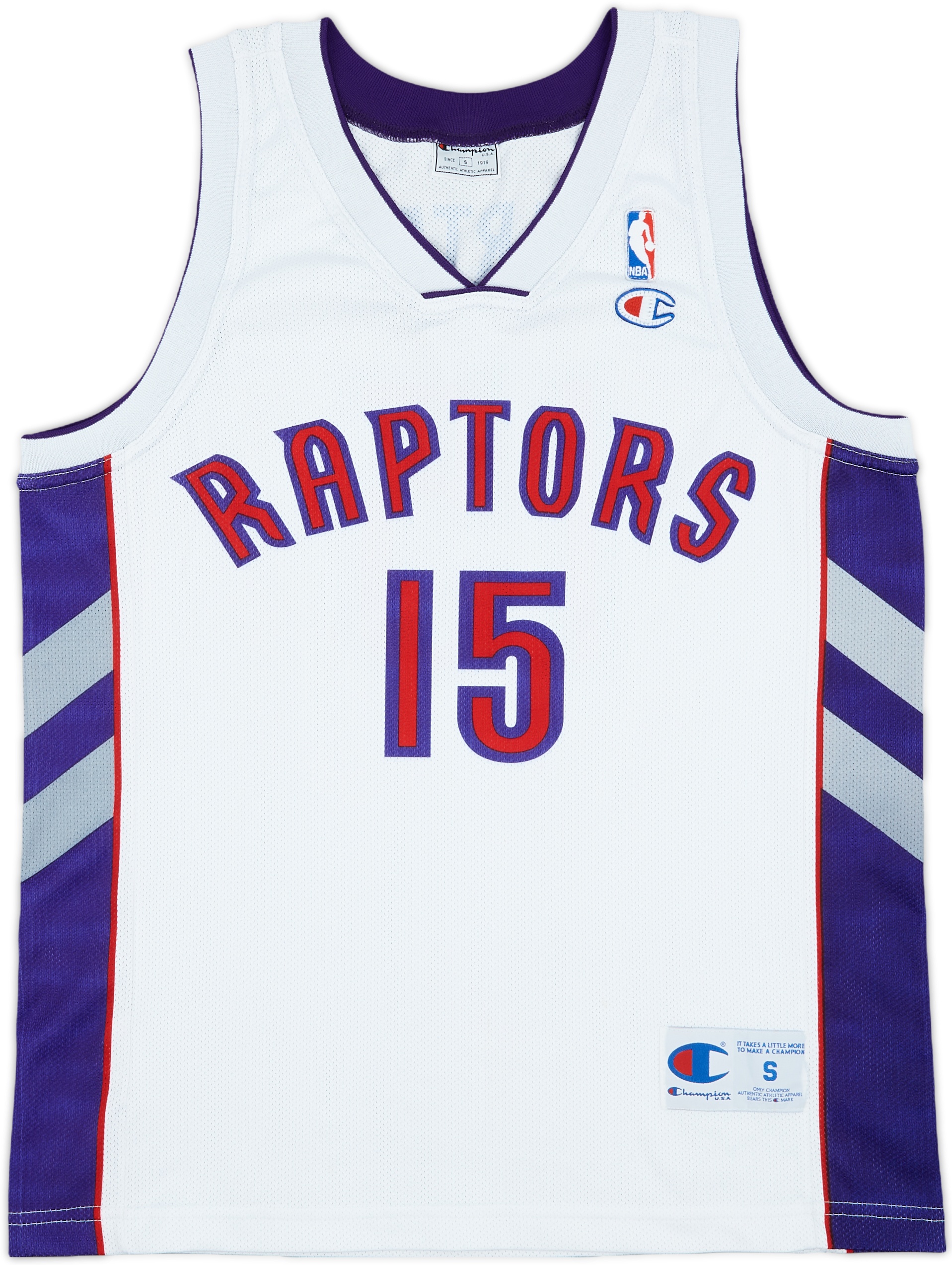 1999-04 Toronto Raptors Carter #15 Champion Home Jersey - 8/10 - (S)