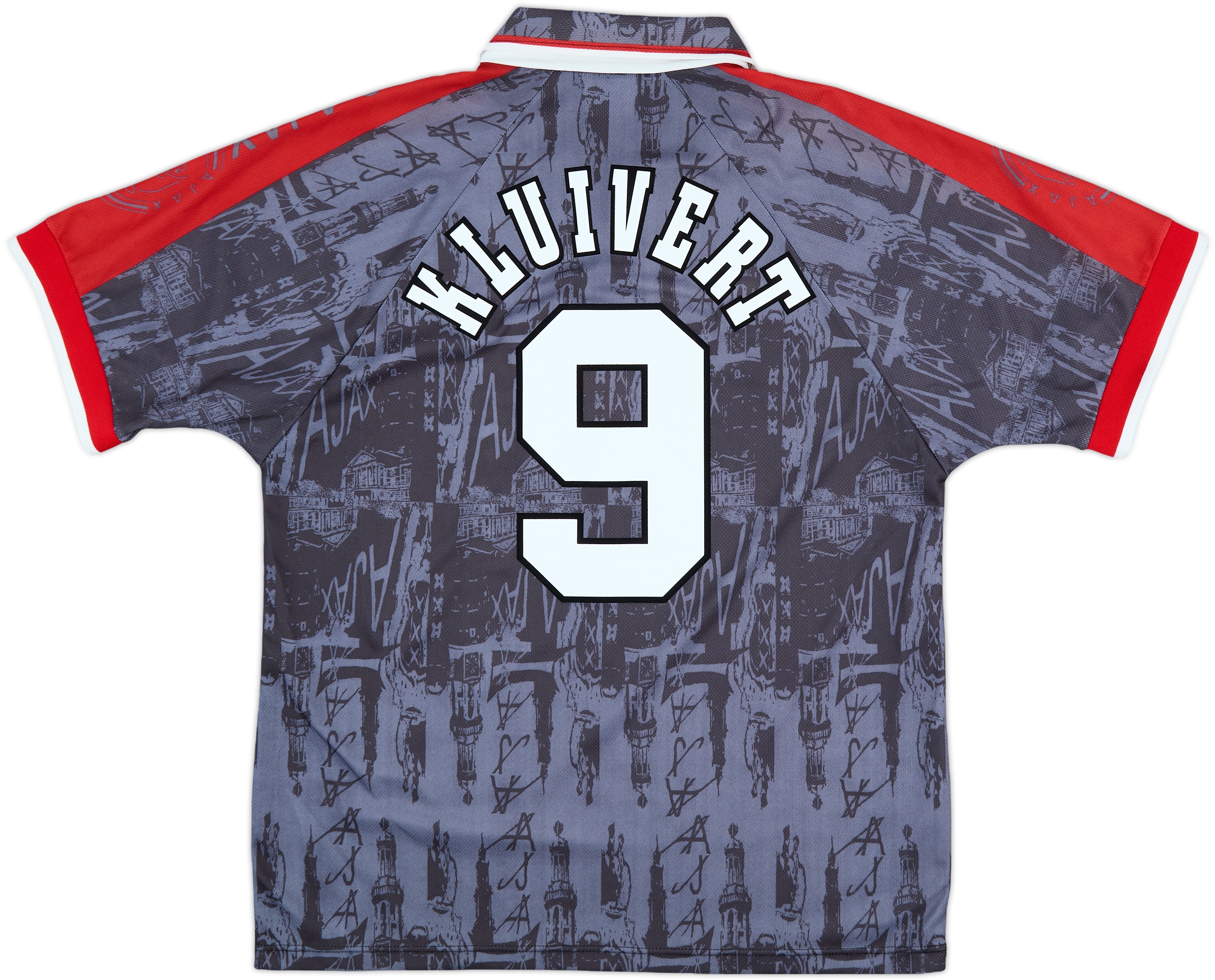 1996-97 Ajax Away Shirt Kluivert #9 - 10/10 - (L)