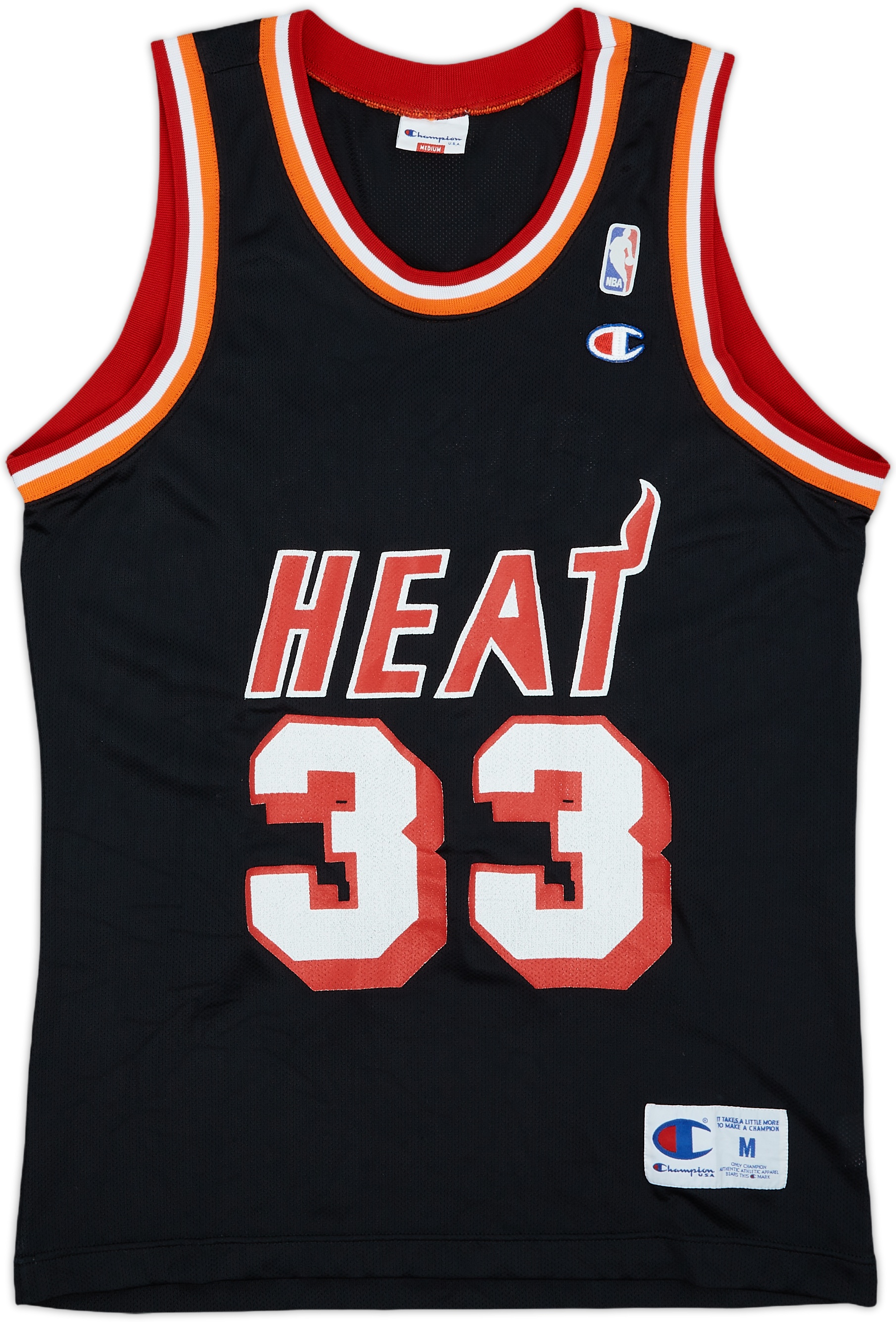 1995 Miami Heat Mourning #33 Champion Away Jersey - 7/10 - (M)