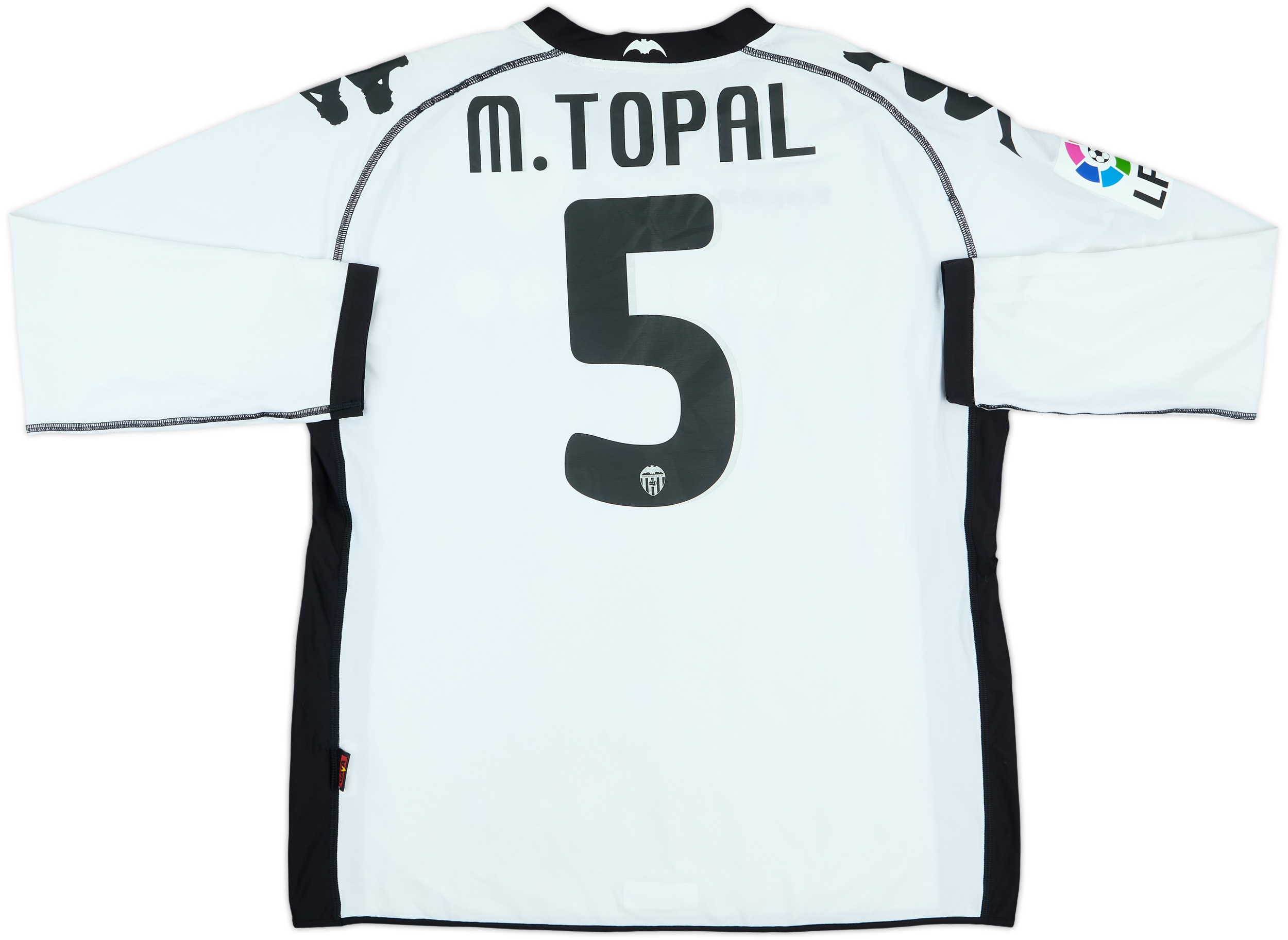 2010-11 Valencia Player Issue Home L/S Shirt M.Topal #5