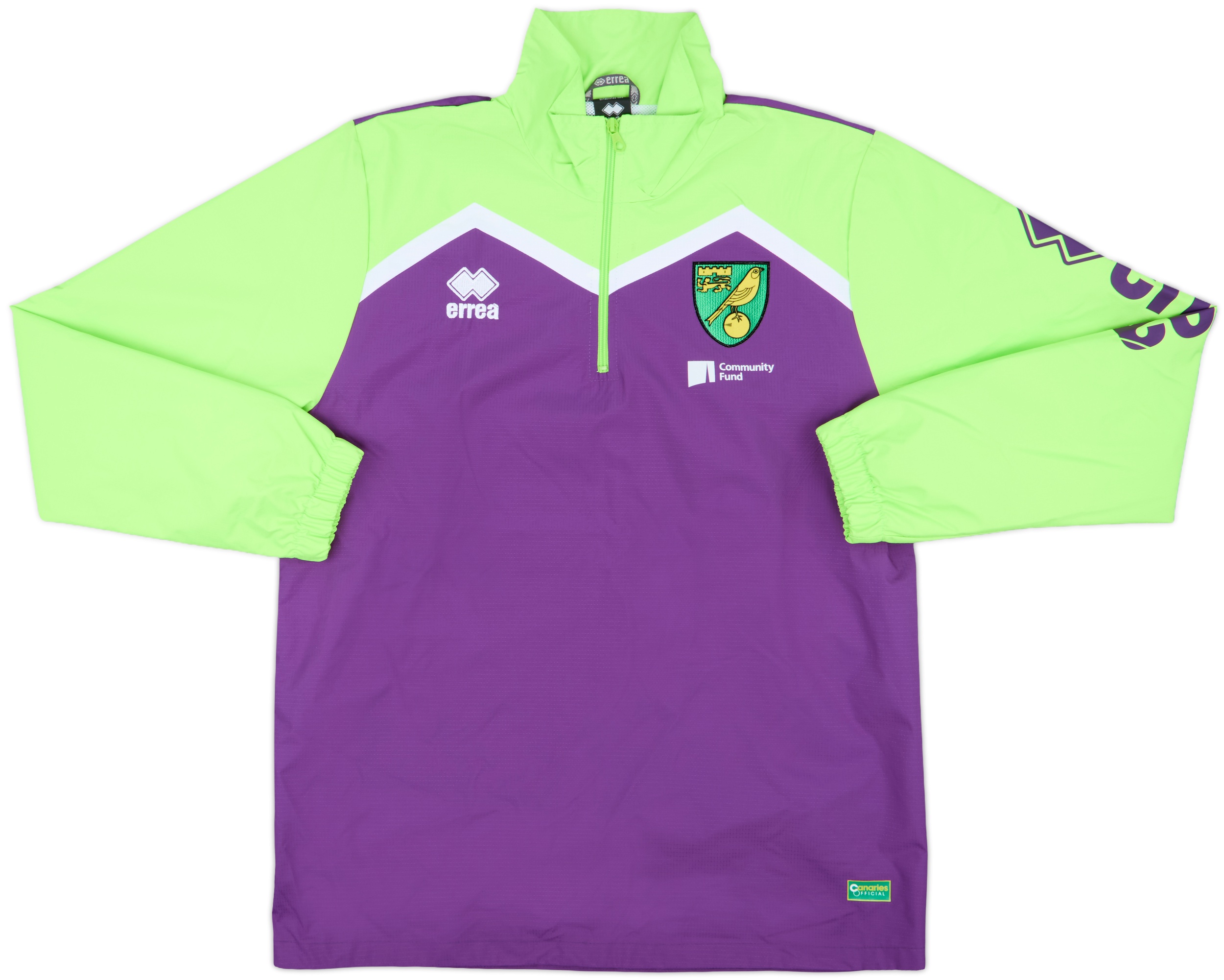 2014-15 Norwich Errea 1/4 Zip Drill Top - 10/10 - (L)