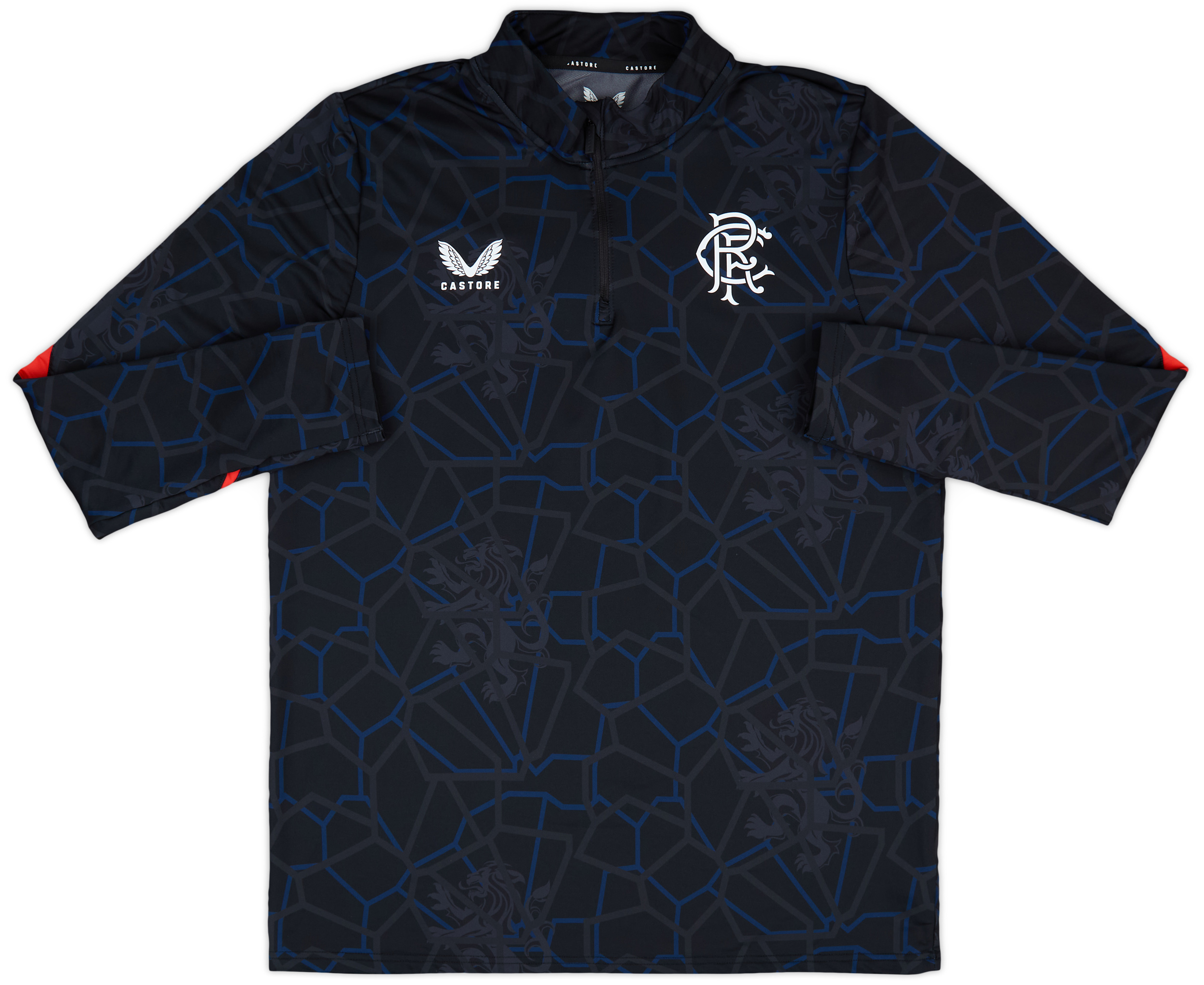 2024-25 Rangers Castore 1/4 Zip Pre-Match Top - 9/10