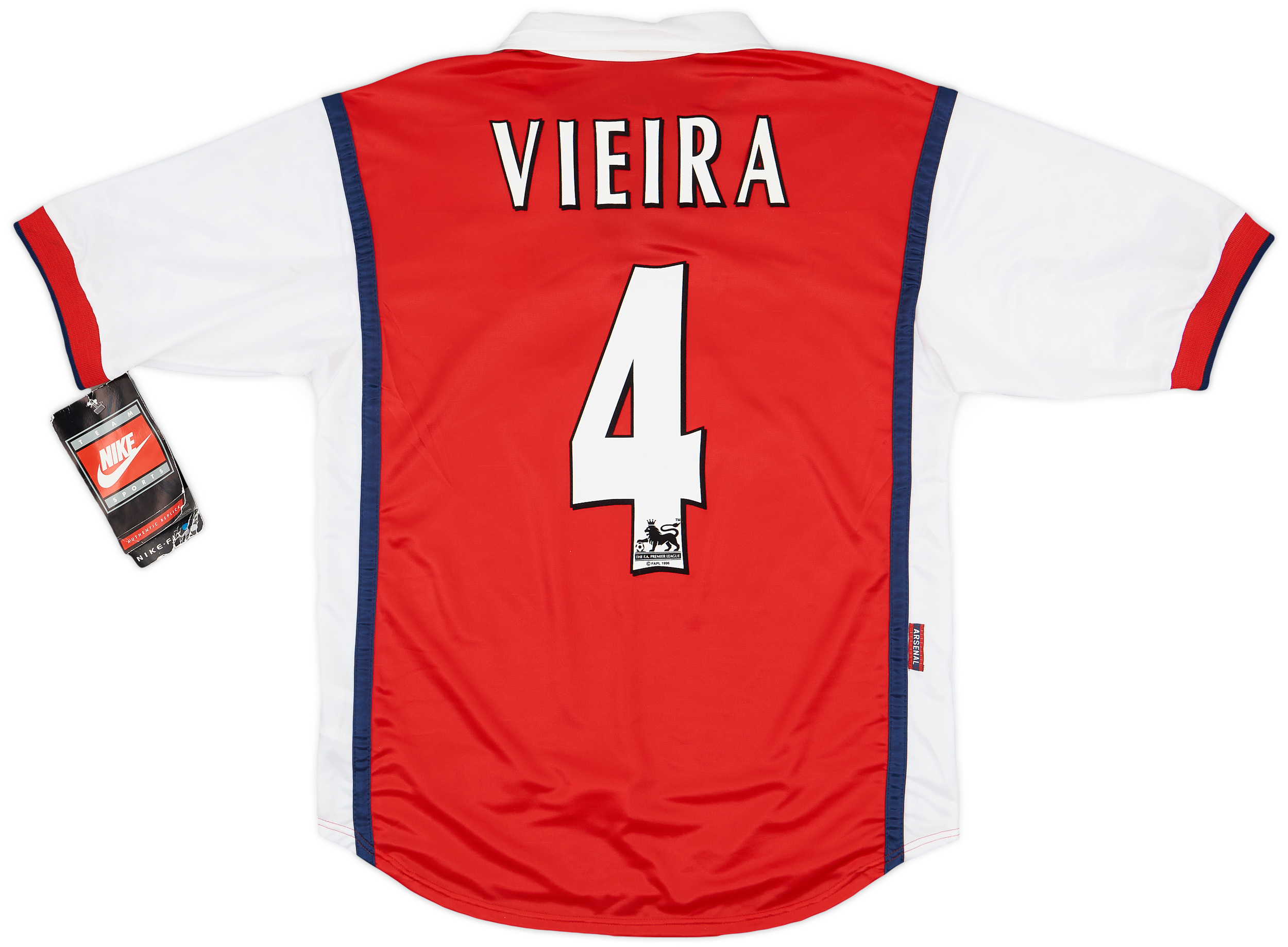 1998-99 Arsenal Home Shirt Viera #4 (S)