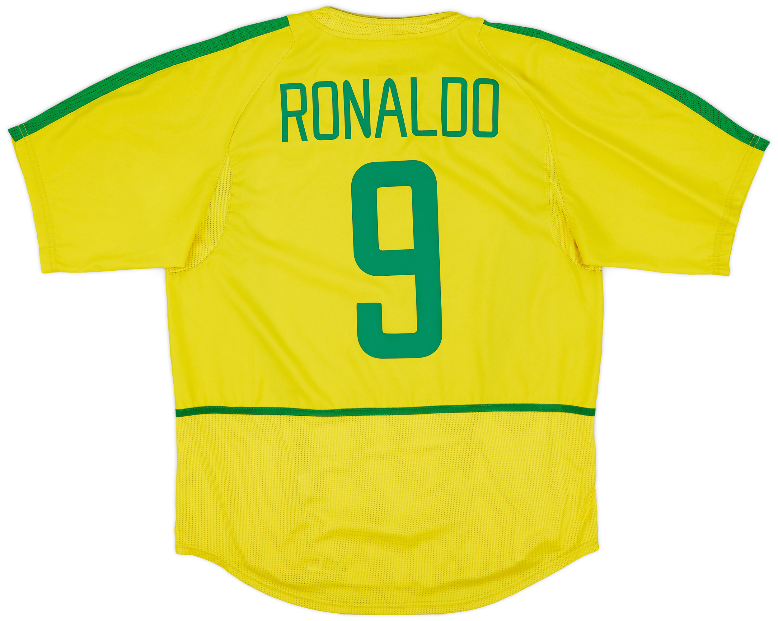 2002-04 Brazil Home Shirt Ronaldo #9 - 7/10 - (L)