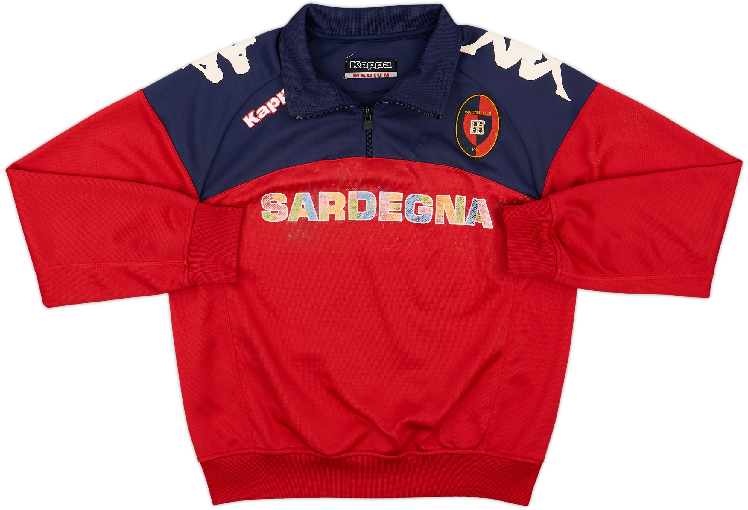 2012-13 Cagliari Kappa 1/4 Zip Drill Top - 4/10 - (M)