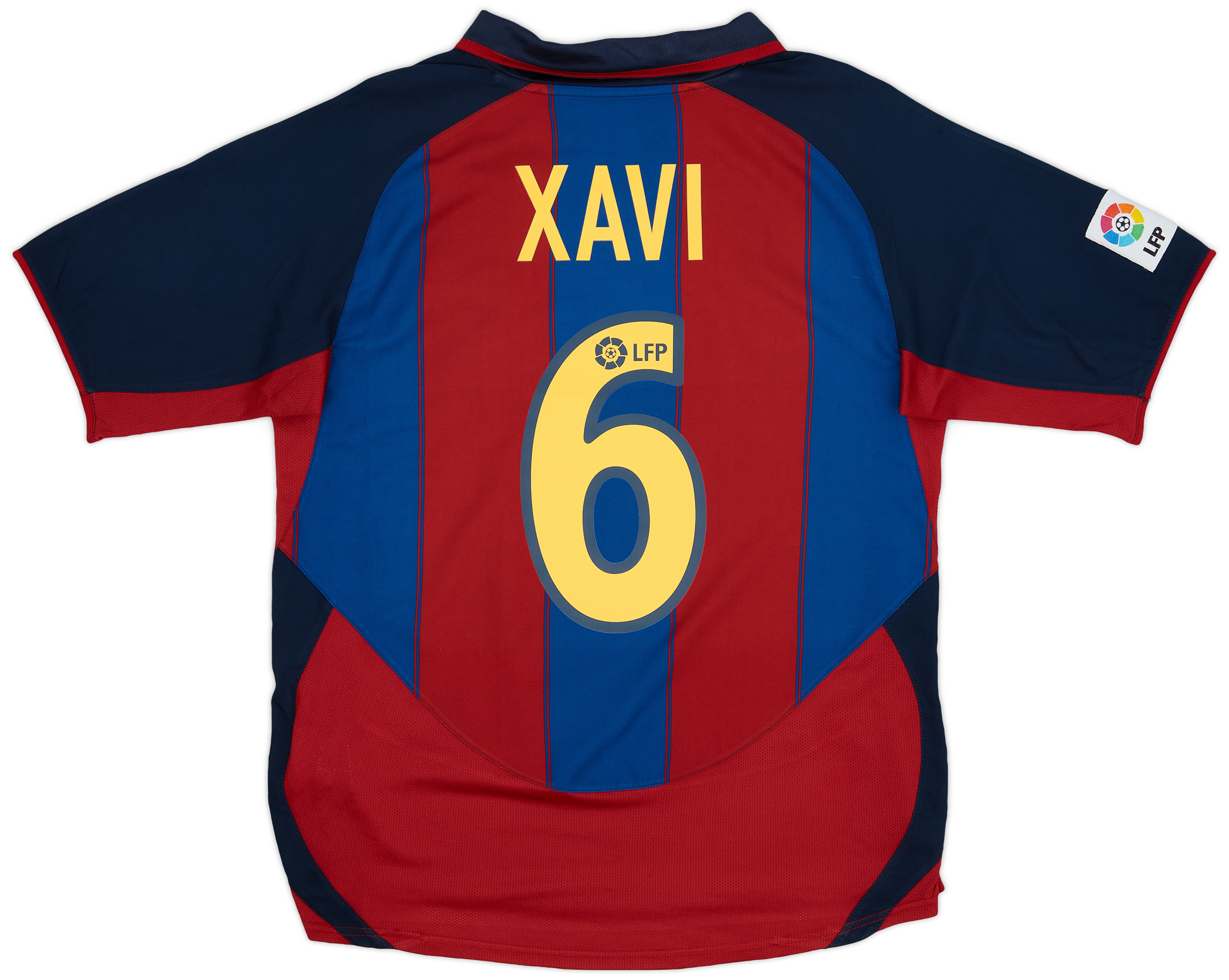 2003-04 Barcelona Home Shirt Xavi #6 - 9/10 - (L)