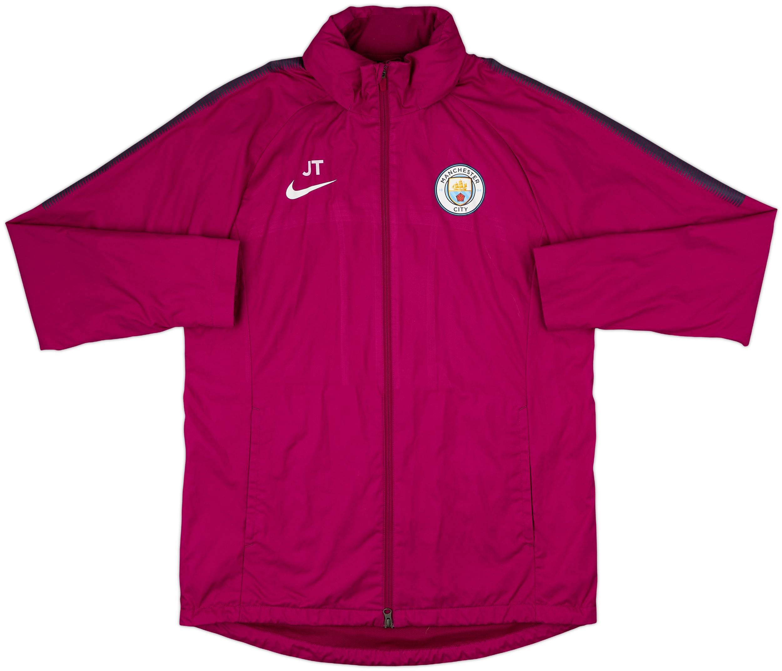 2017-18 Manchester City Staff Issue Nike Hooded Rain Jacket JT - 8/10 - (L)