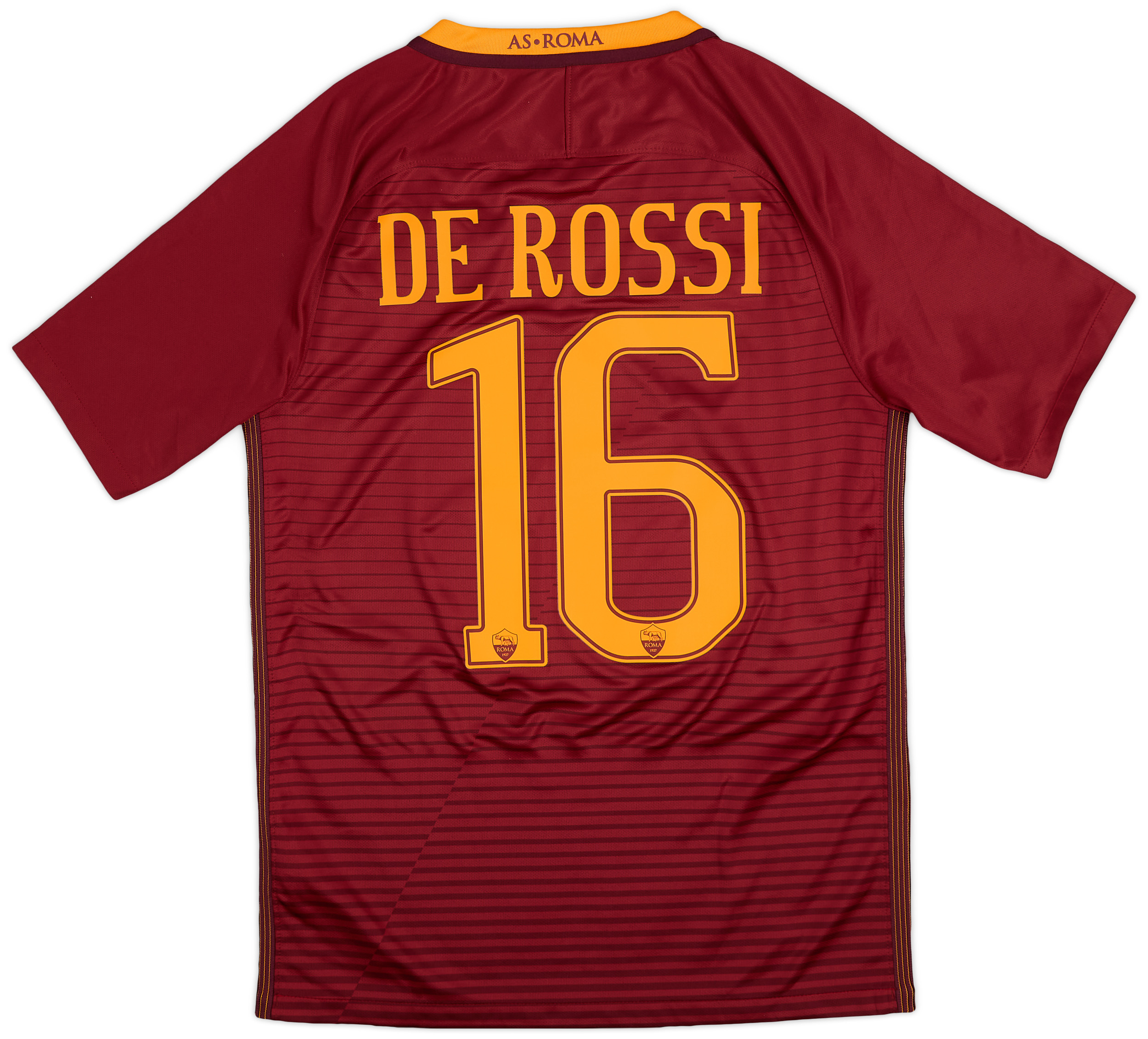 2016-17 Roma Away Shirt De Rossi #16 - 9/10 - (S)
