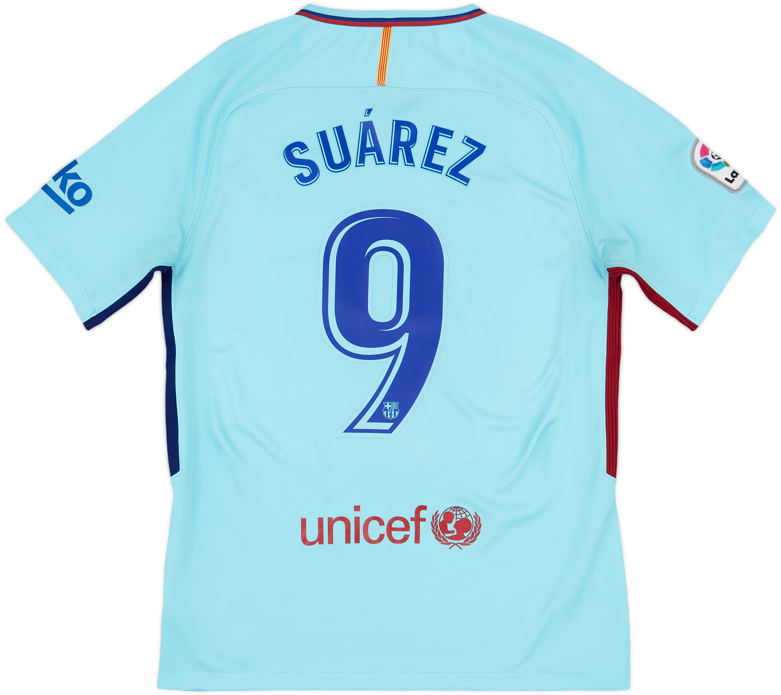 2017-18 Barcelona Away Shirt Suarez #9 - 8/10 - (M)