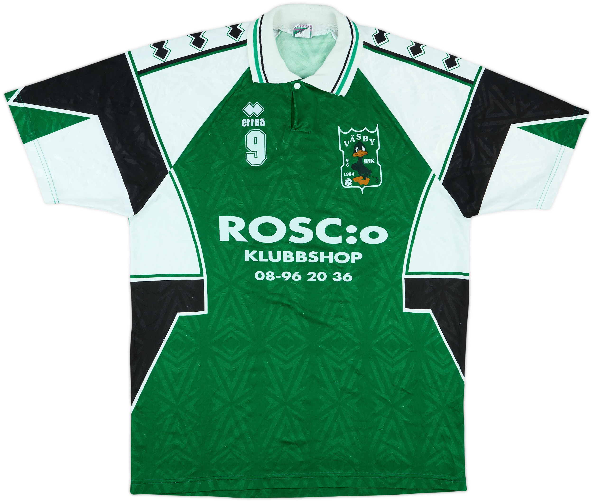 1996-98 Vasby IBK Innebandy Match Issue Home Shirt #9