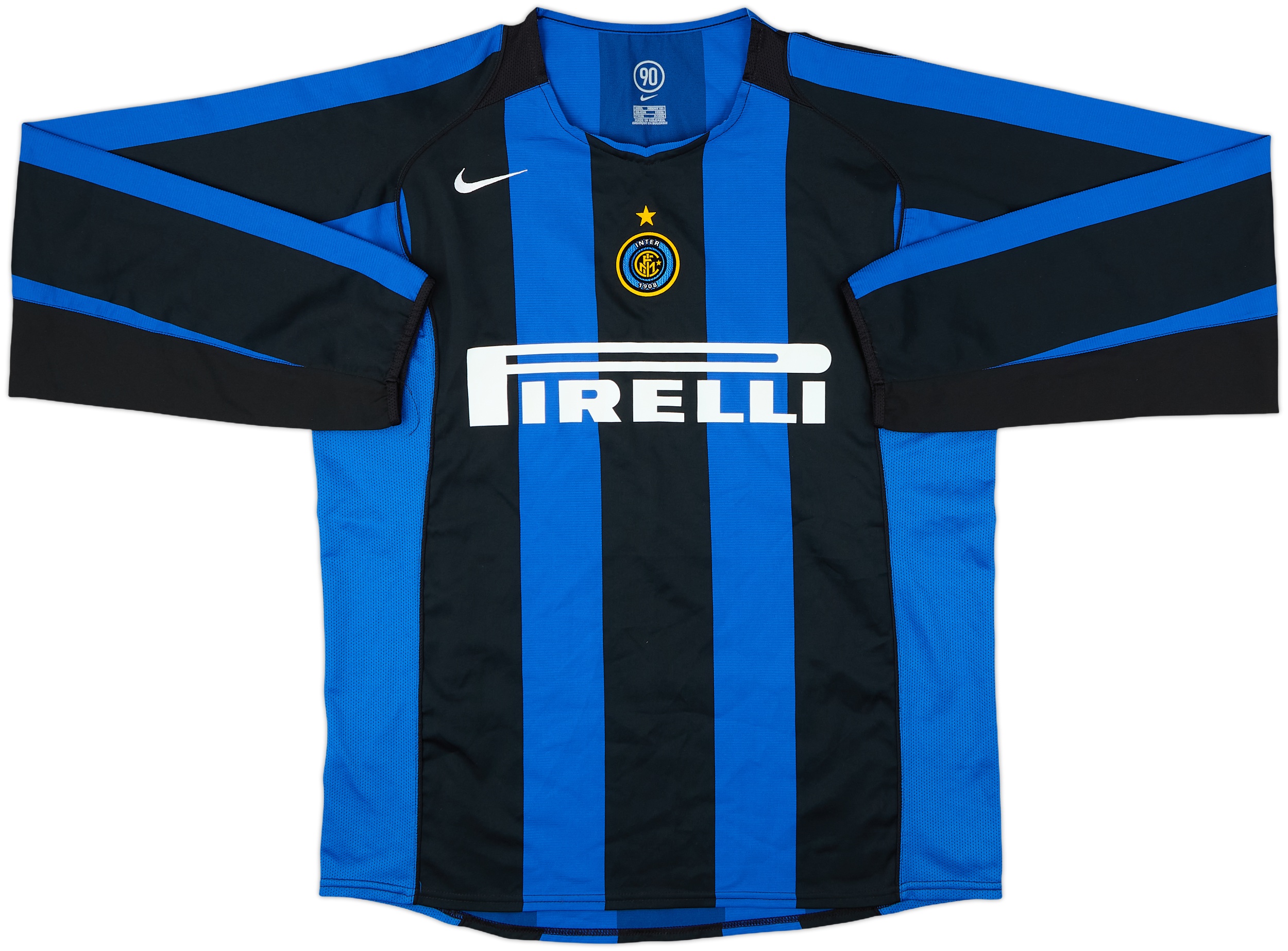 2004-05 Inter Milan Home L/S Shirt - 10/10 - (L)