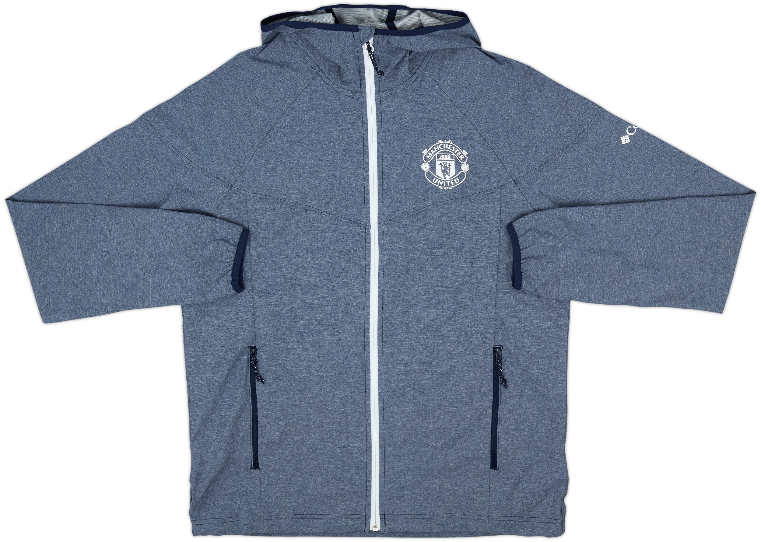 2018-19 Manchester United Columbia Hooded Track Jacket - 10/10 - (M)