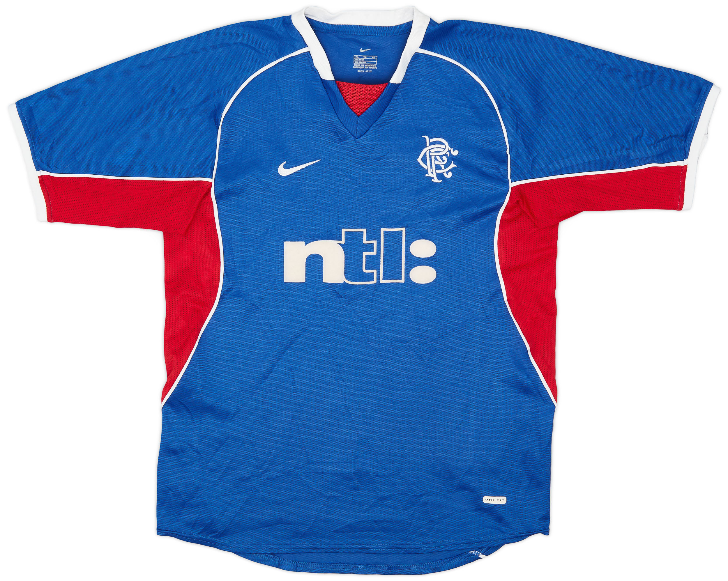 2001-02 Rangers Home Shirt - 8/10 - (XL.Boys)