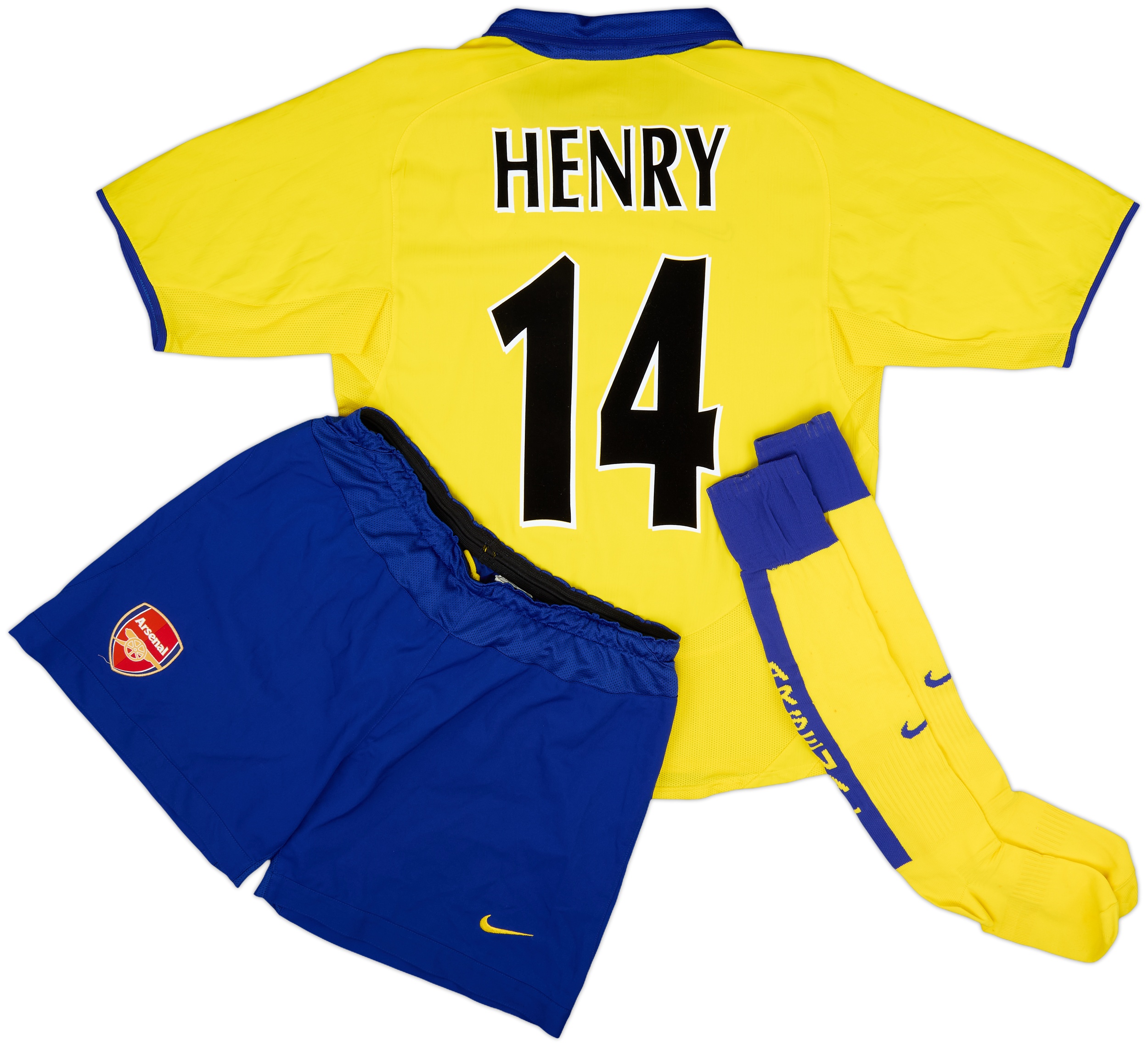2003-05 Arsenal Away Full Kit Henry #14 - 7/10 - (S)