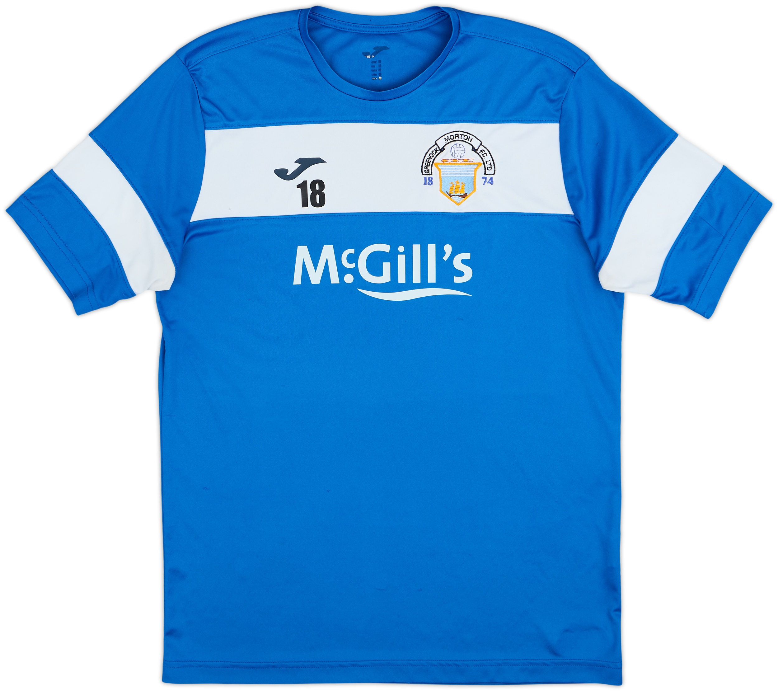 2022-23 Greenock Morton Player Issue Joma Training Shirt #18 - 6/10 - (M)