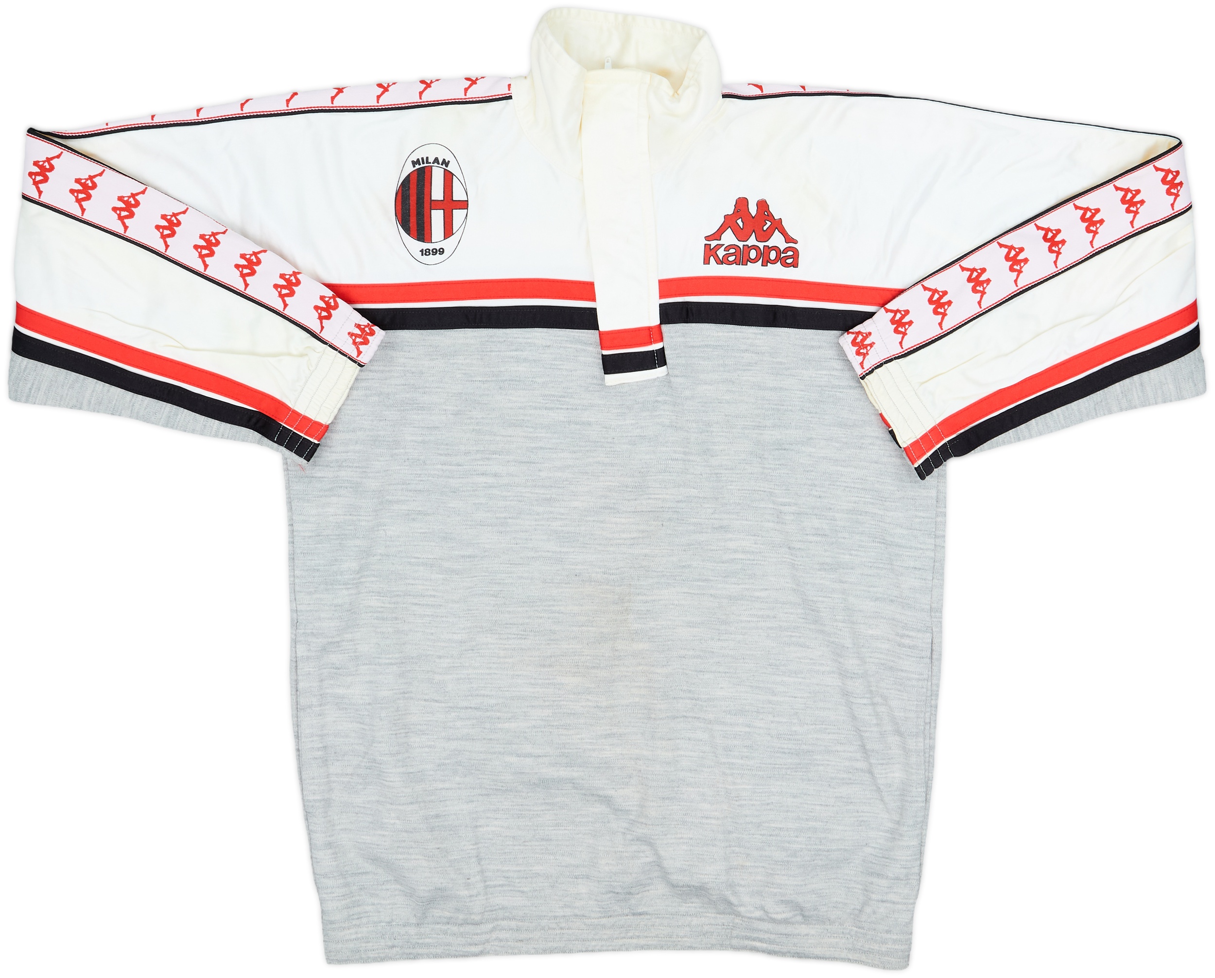 1987-88 AC Milan Kappa 1/4 Zip Track Jacket - 8/10 - (L)