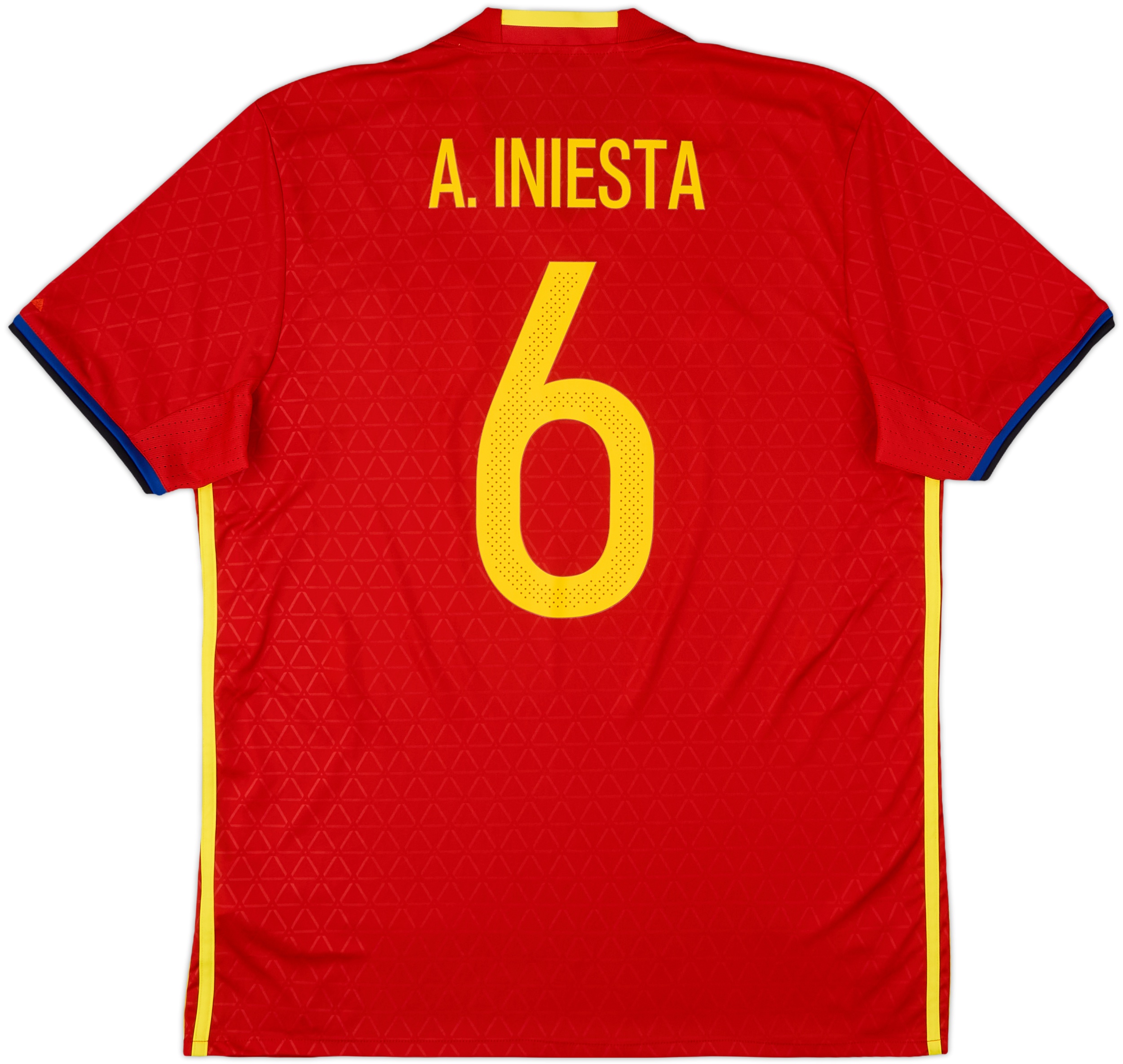 2016-17 Spain Home Shirt A. Iniesta #6 - 10/10 - (L)