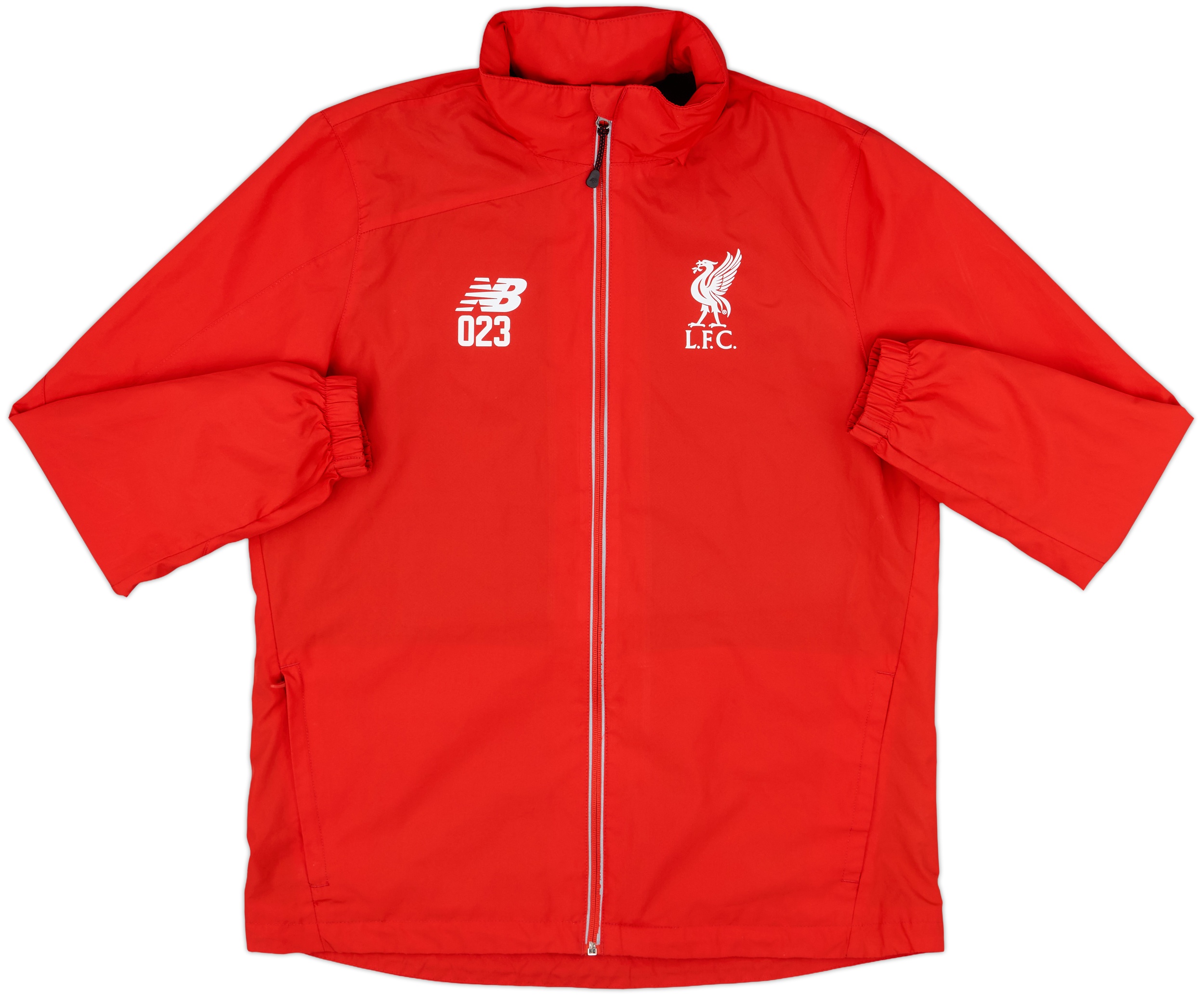 2015-16 Liverpool Player Issue New Balance Hooded Rain Jacket #023 - 9/ ...