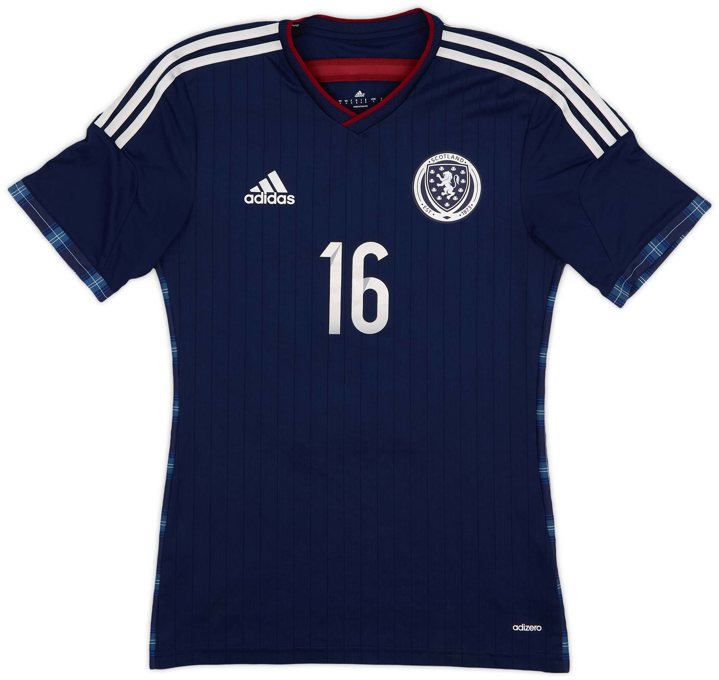 2014-15 Scotland Player Issue Home L/S Shirt #16 - 7/10 - (S)