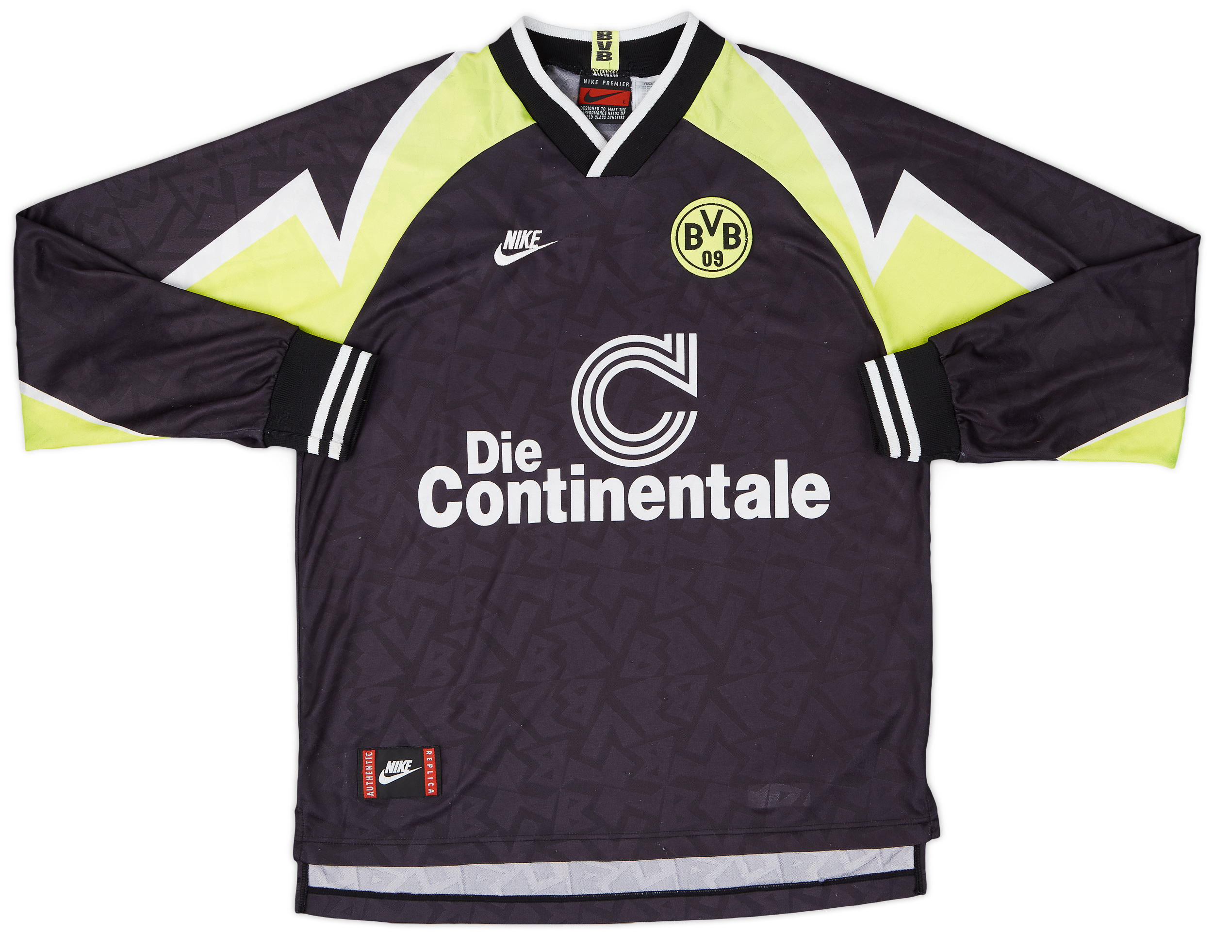 1995-96 Borussia Dortmund Away L/S Shirt - 9/10 - (L)