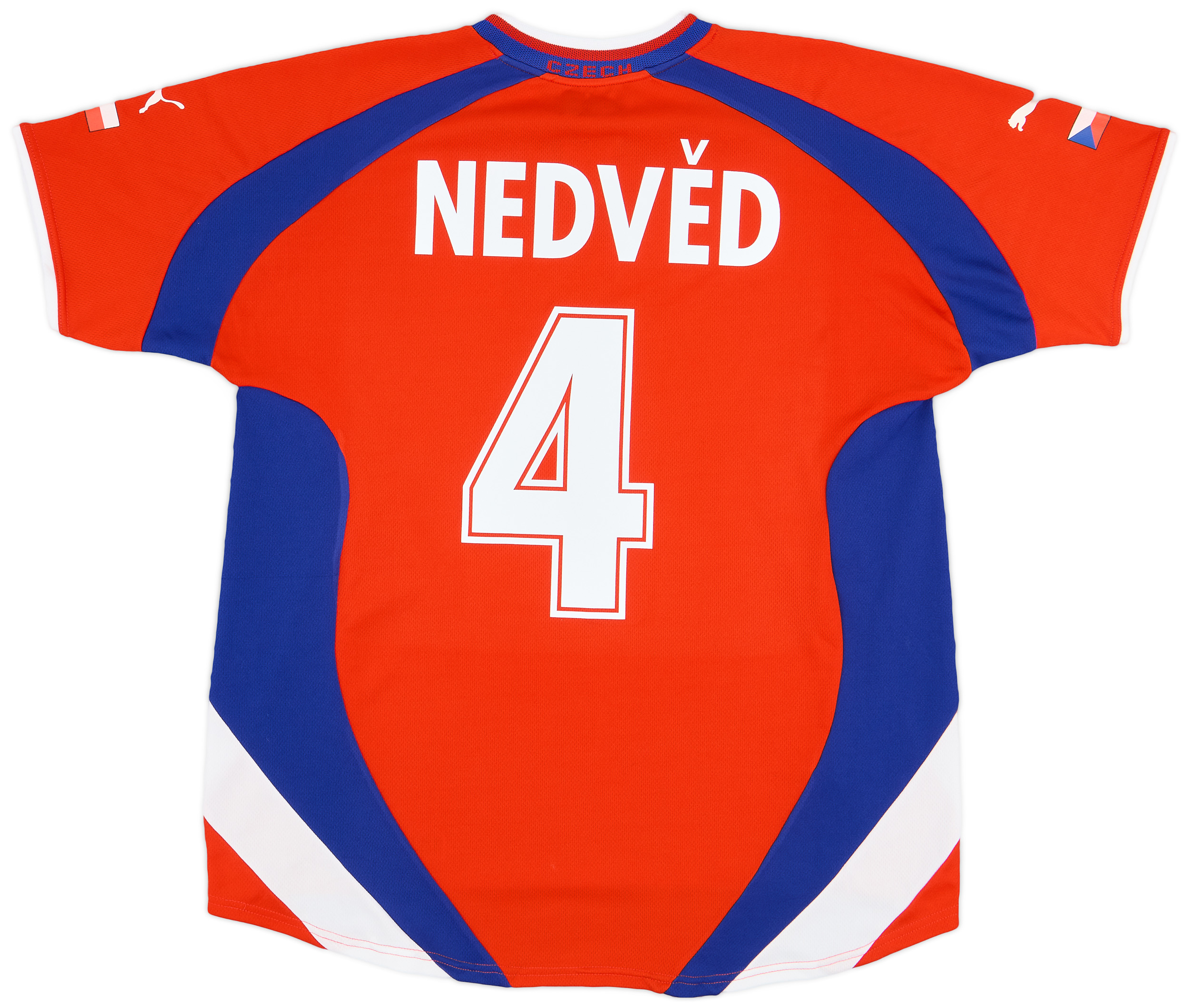 2000-02 Czech Republic Home Shirt Nedved #4 - 8/10 - (XL)