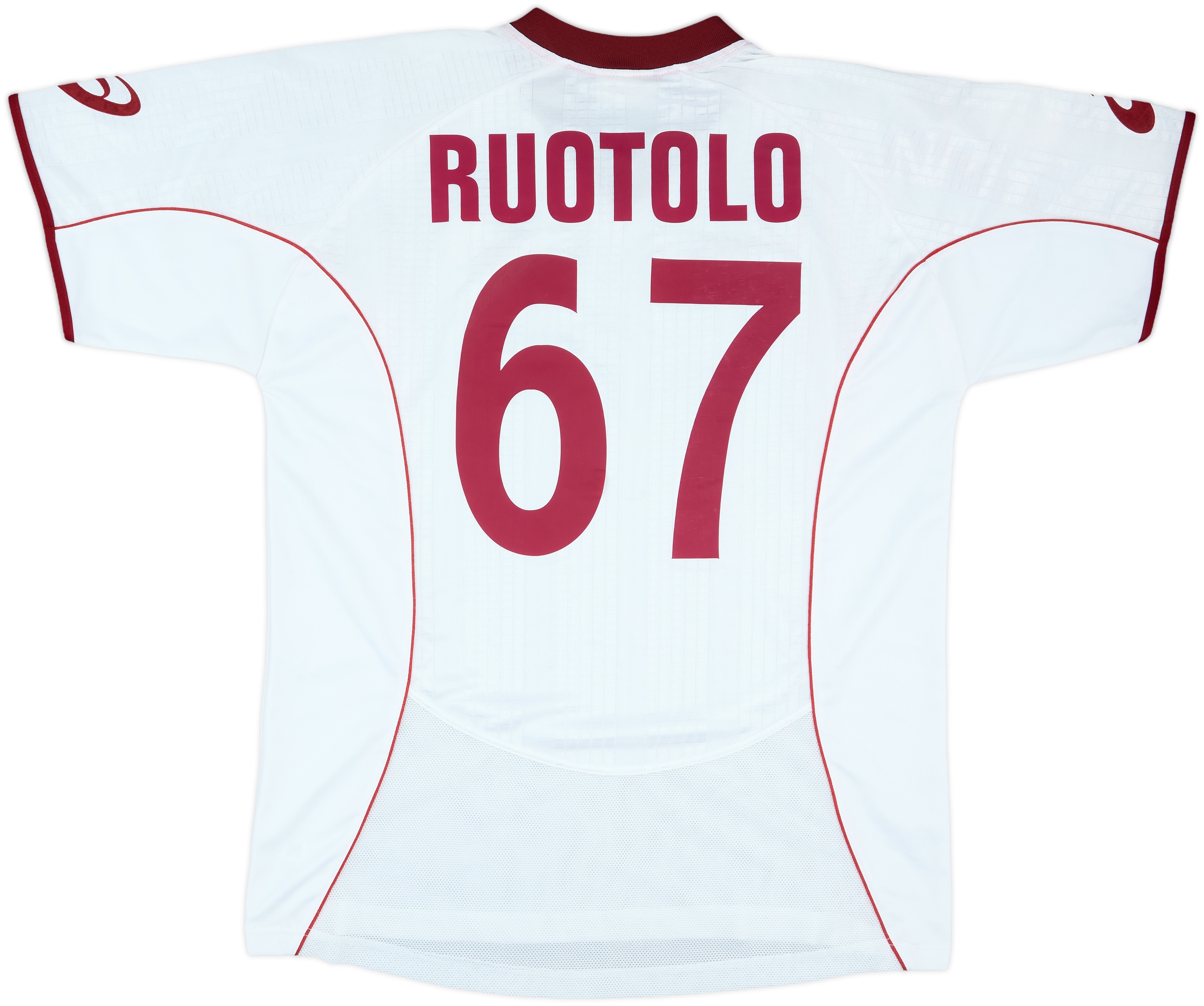 2003-04 Livorno Match Issue Away Shirt Ruotolo #67