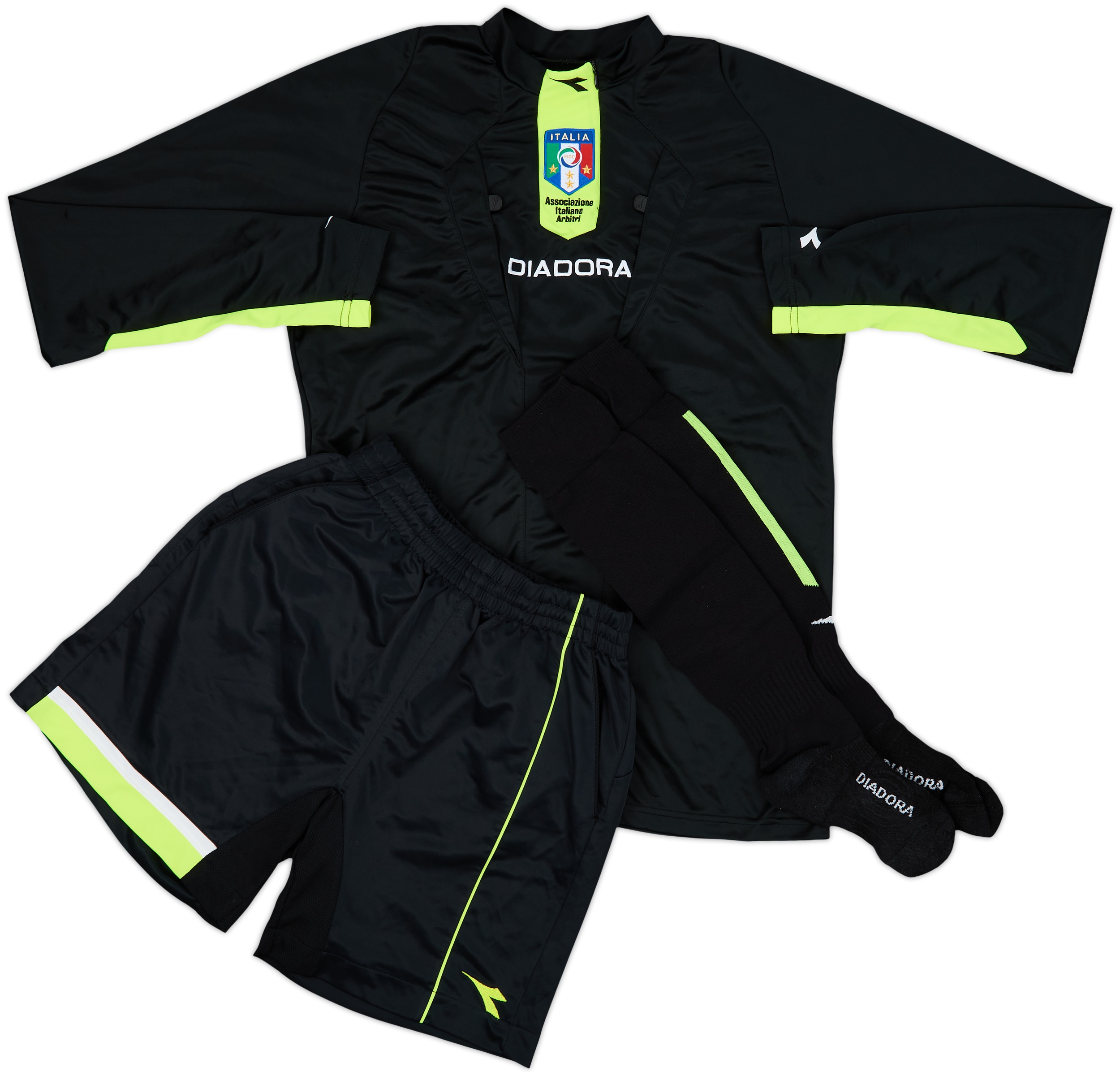 2009-10 Italy Diadora Referee Full Kit - 9/10 - (M)