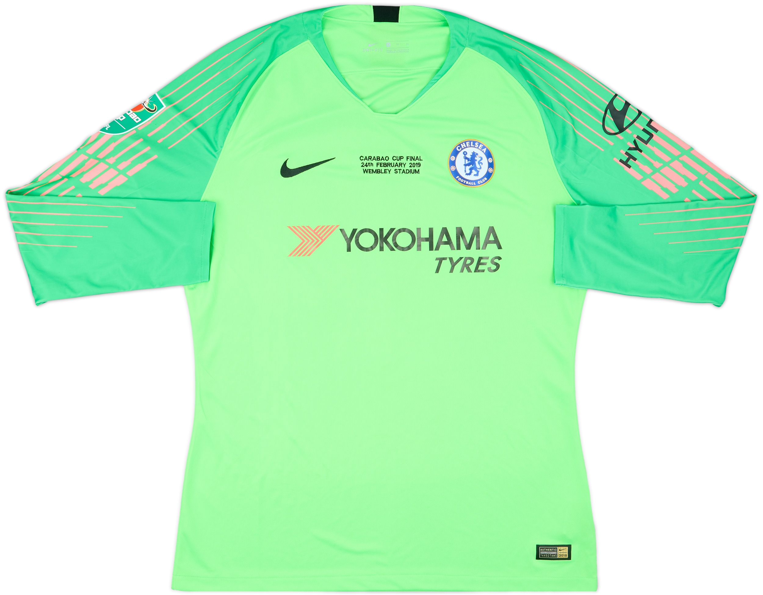 2019 Chelsea Player Issue Carabao Cup Final GK Shirt - 8/10 - (XL)