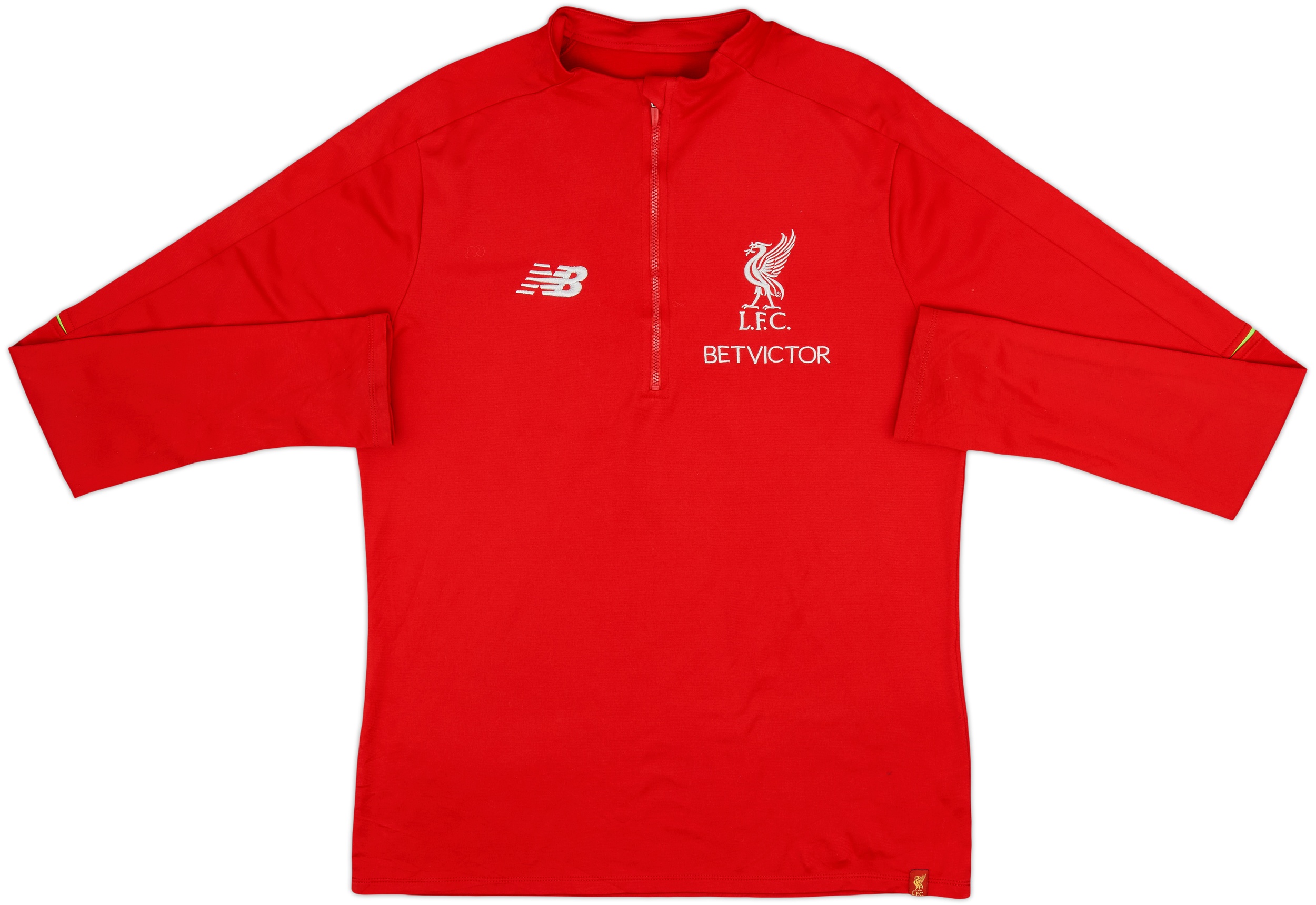 2017-18 Liverpool New Balance 1/4 Zip Training Top - 8/10 - (M)
