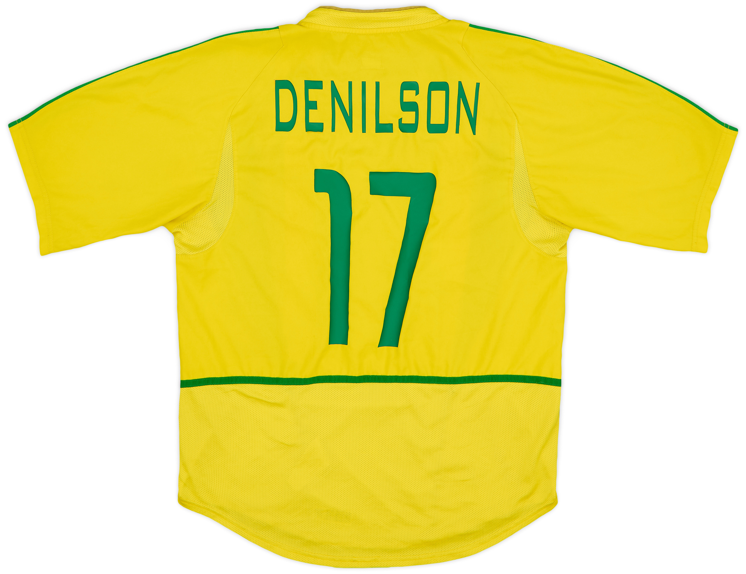 2002-04 Brazil Home Shirt Denilson #17 - 5/10 - (M)