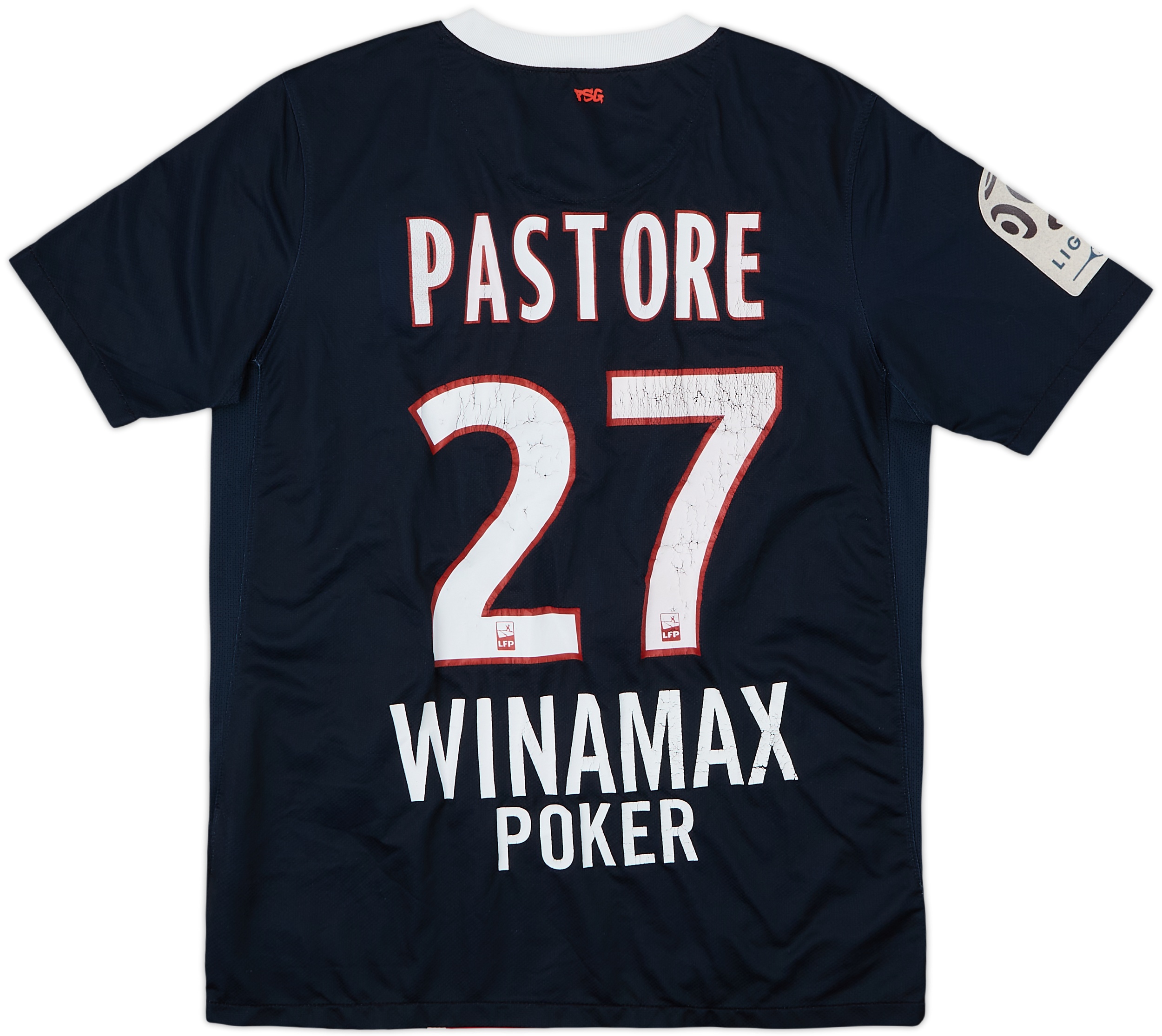 2011-12 Paris Saint-Germain Home Shirt Pastore #27 - 4/10 - (XL.Boys)