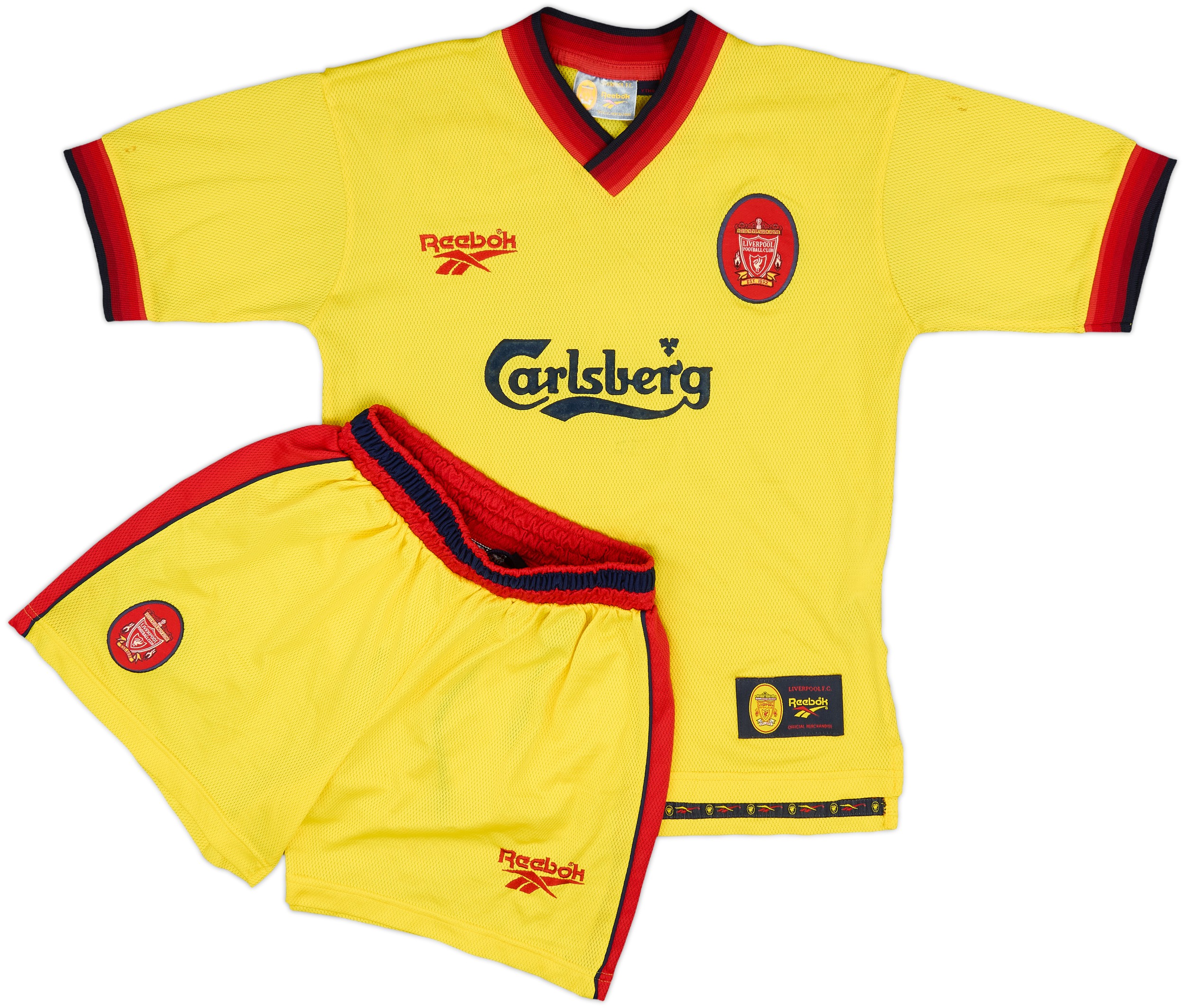 1997-99 Liverpool Away Full Kit McManaman #7 - 6/10 - (XL.Boys)