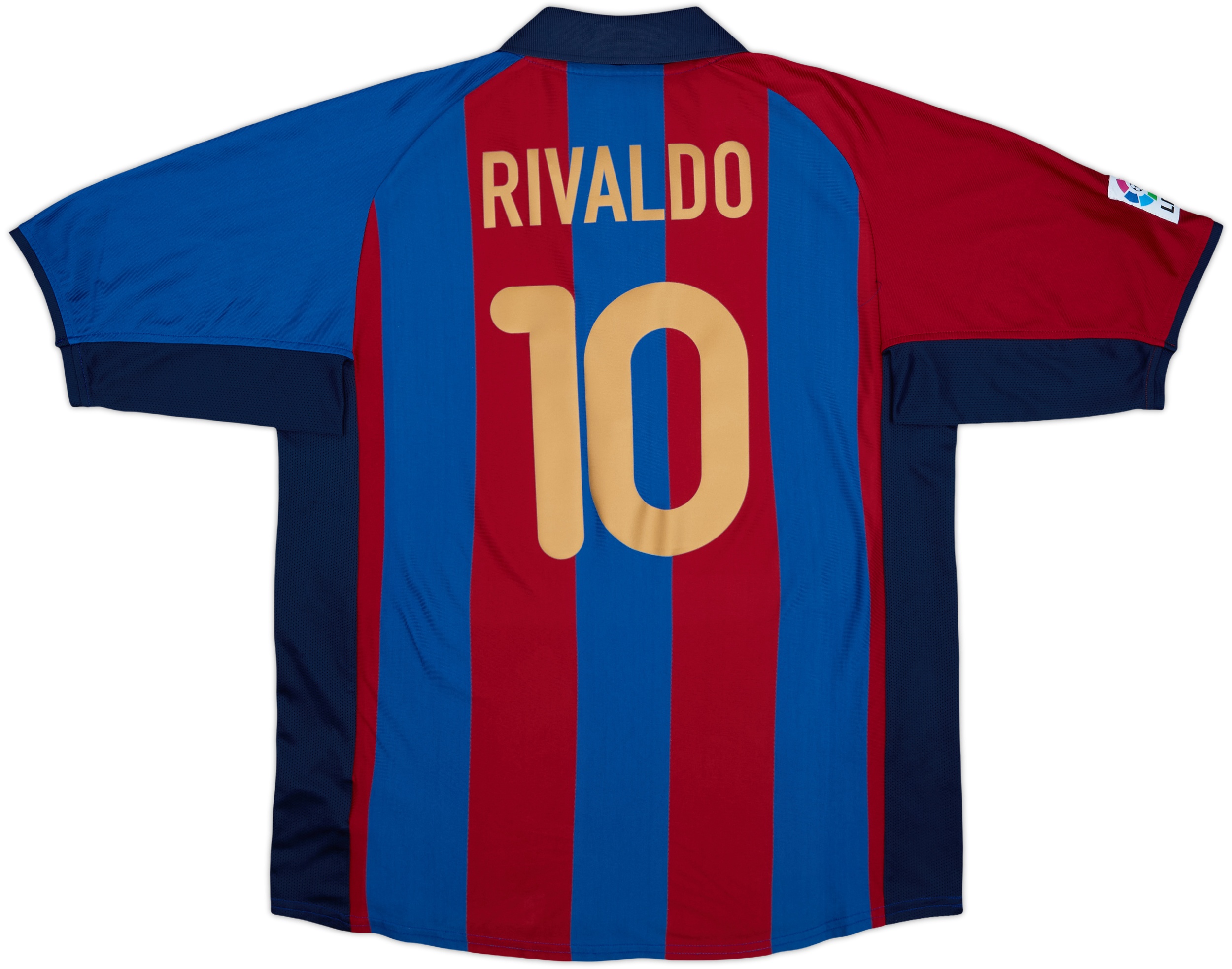 2001-02 Barcelona Home Shirt Rivaldo #10 - 8/10 - (L)