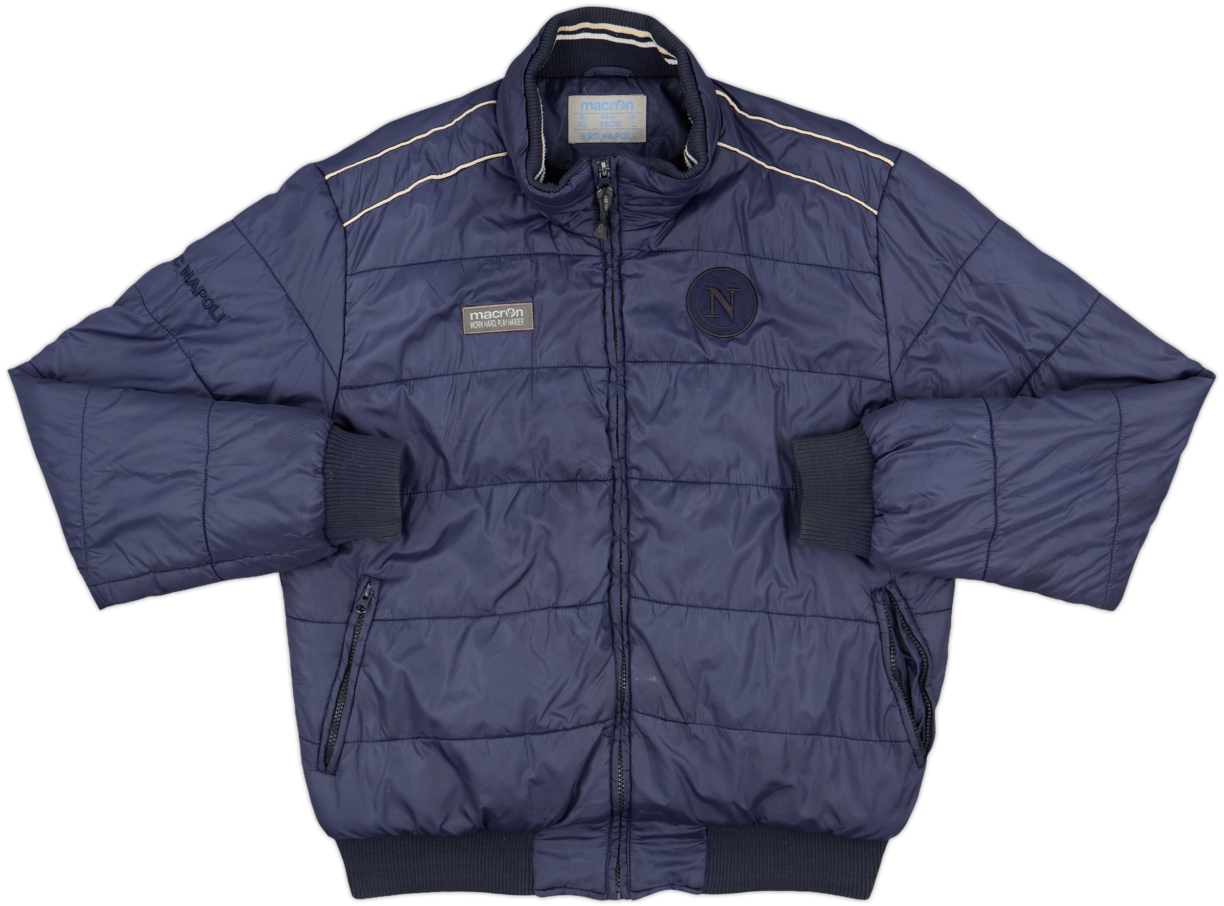 2014-15 Napoli Macron Padded Bench Coat - 8/10 - (XL)