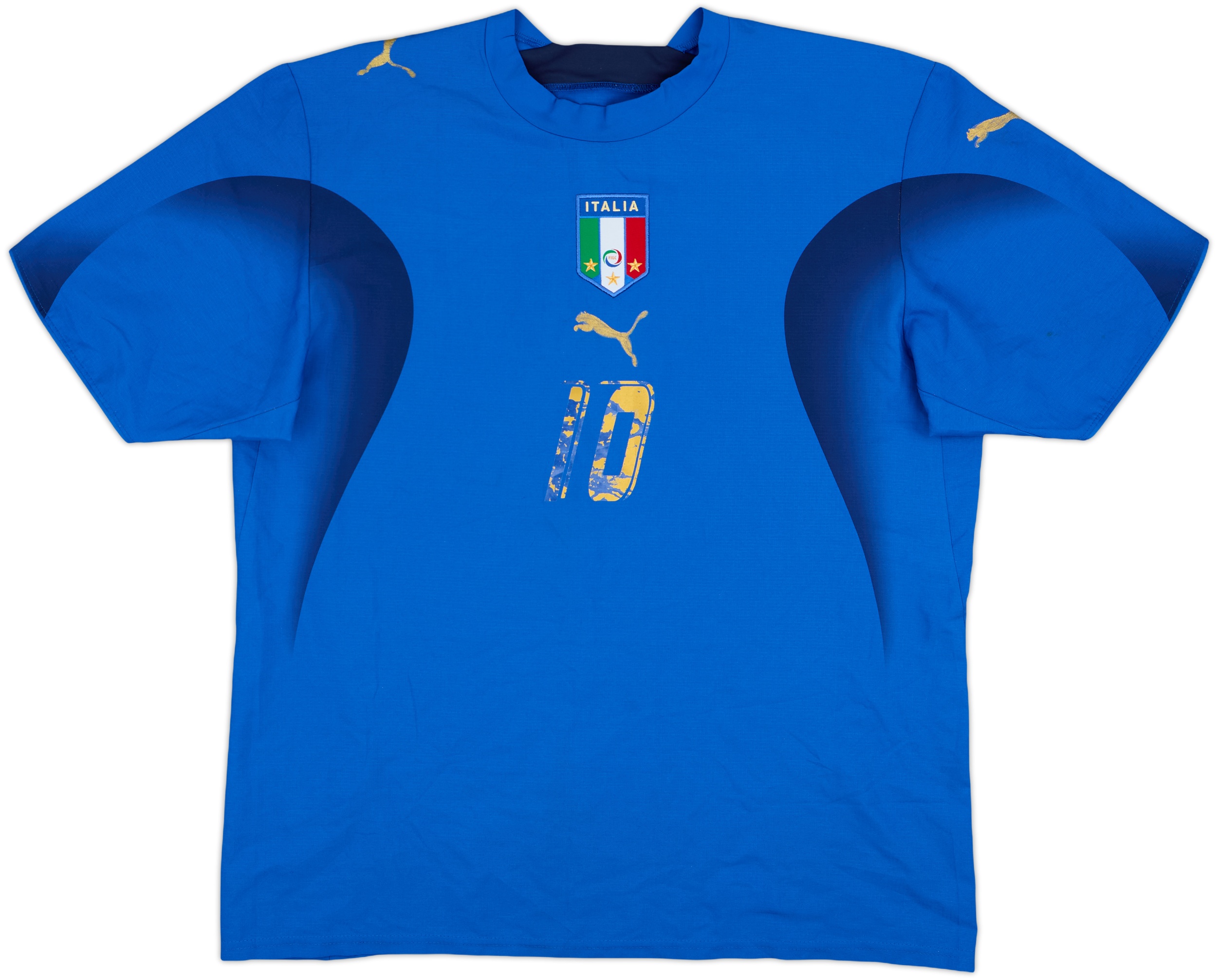 2006 Italy Home Shirt #10 - 4/10 - (L)
