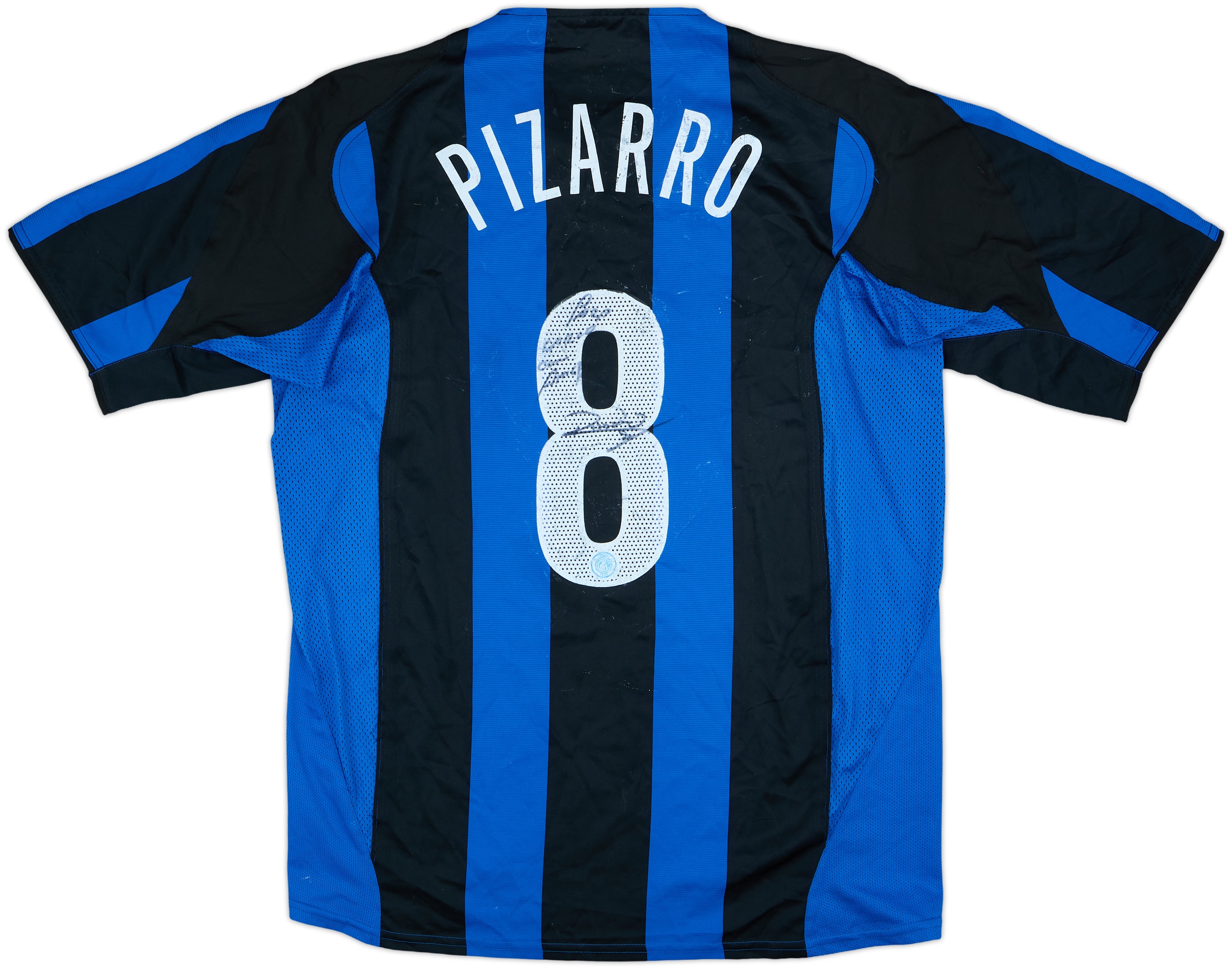 2004-05 Inter Milan Player Issue Signed Home Shirt Pizarro #8 - 6/10 - (XL)