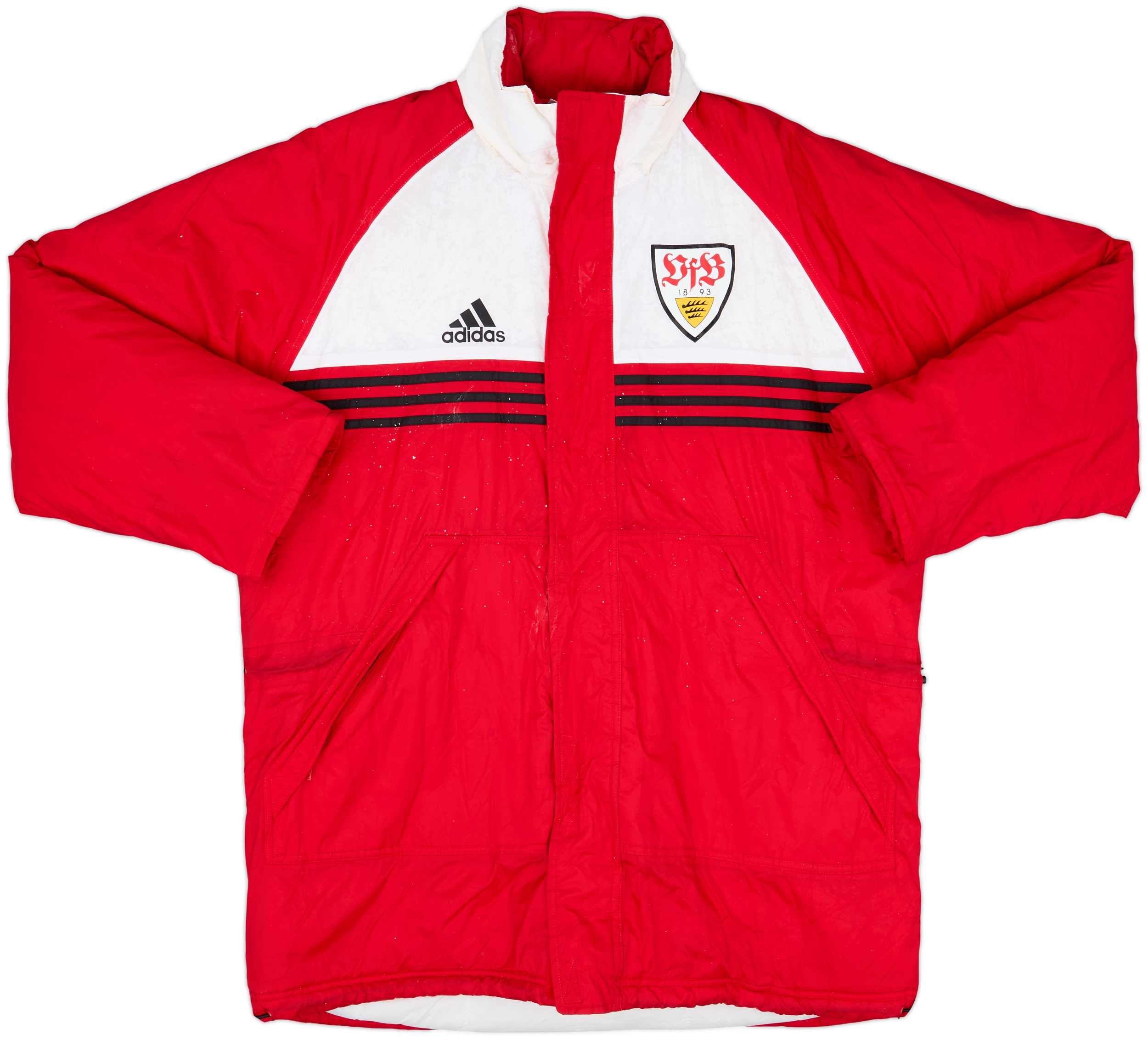 1998-00 Stuttgart adidas Padded Bench Coat - 6/10 - (L)