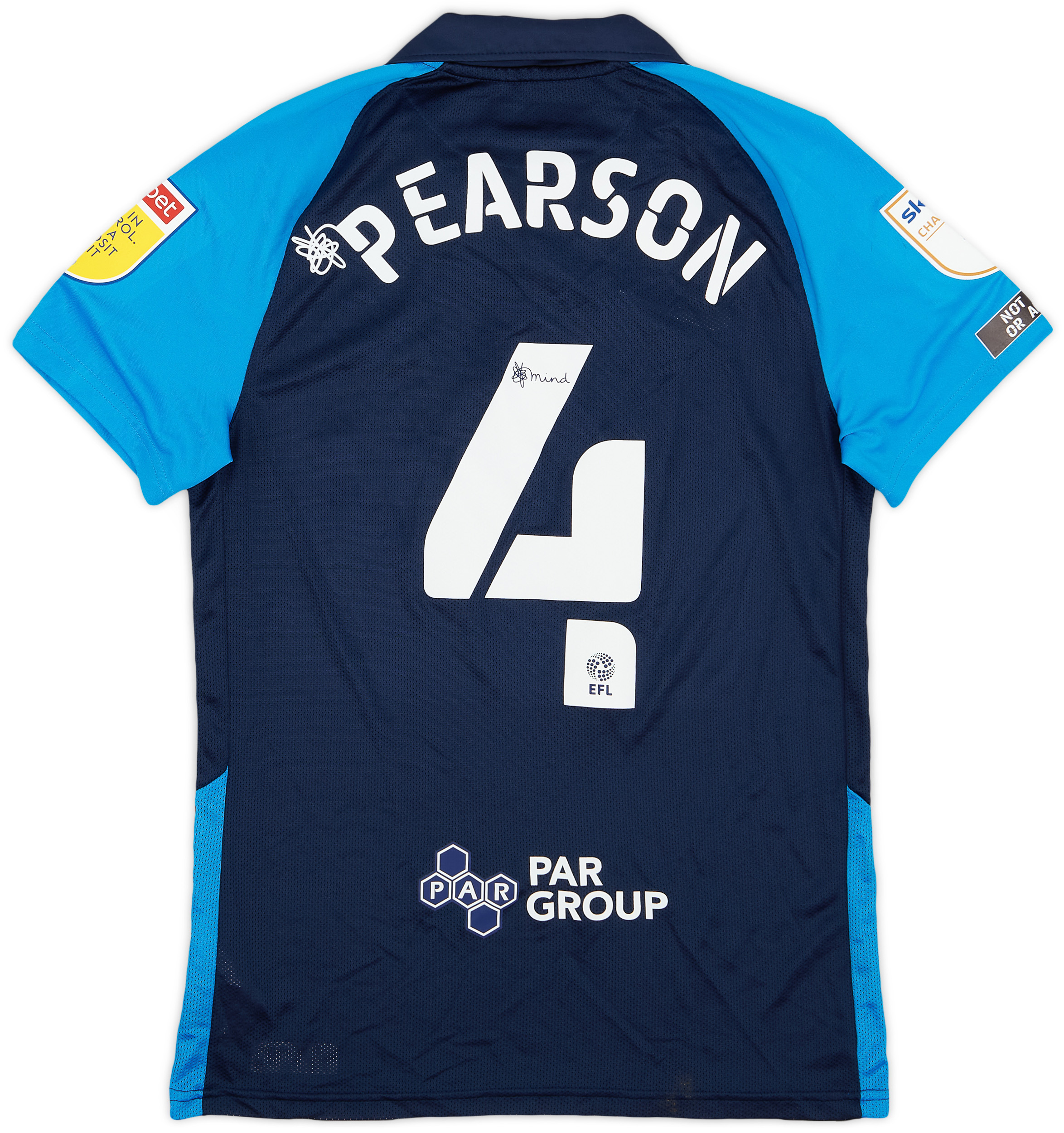 2020-21 Preston North End Match Issue Away Shirt Pearson #4