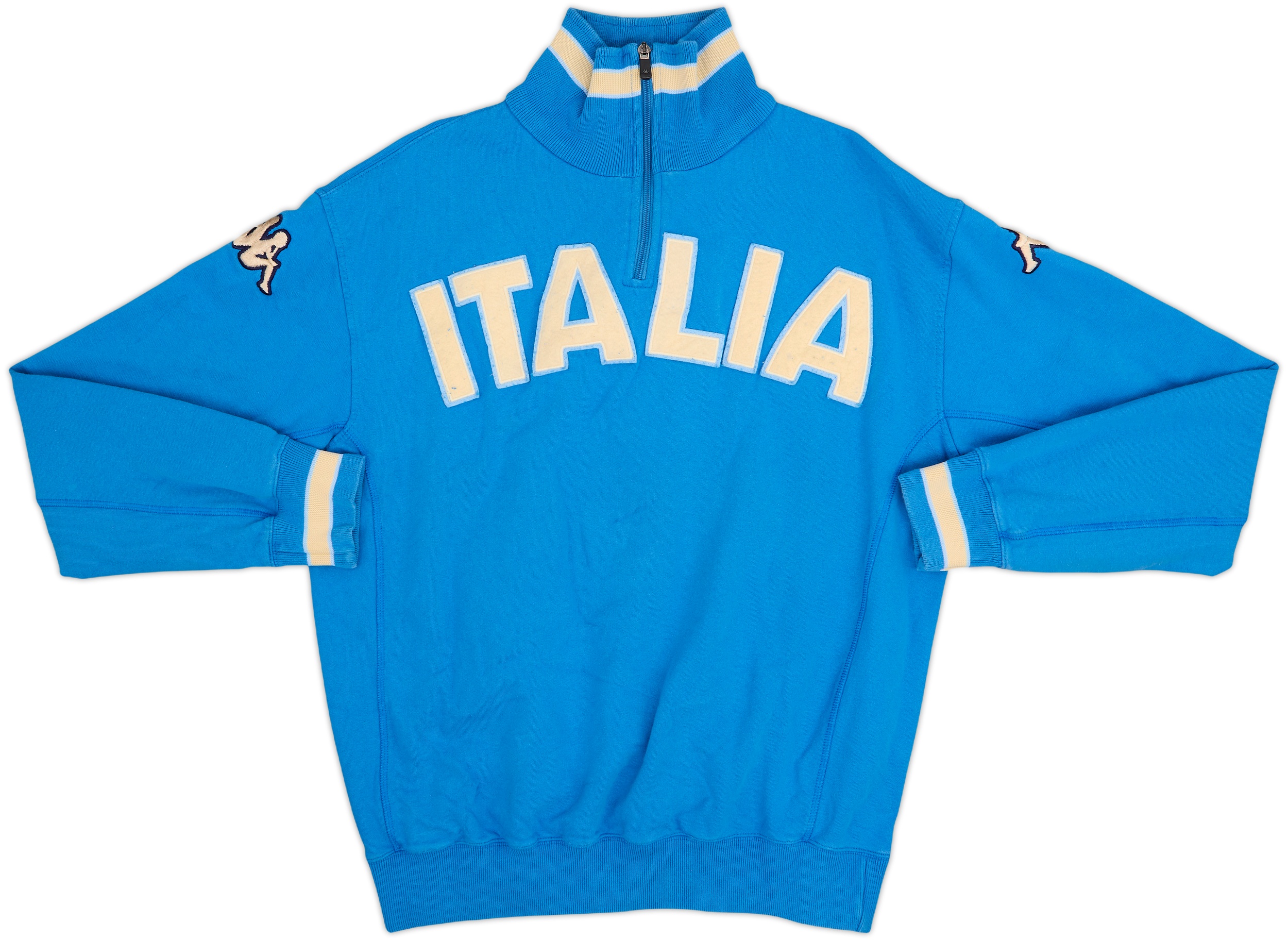 2009-10 Italy Kappa 1/4 Zip Training Top - 7/10 - (L)